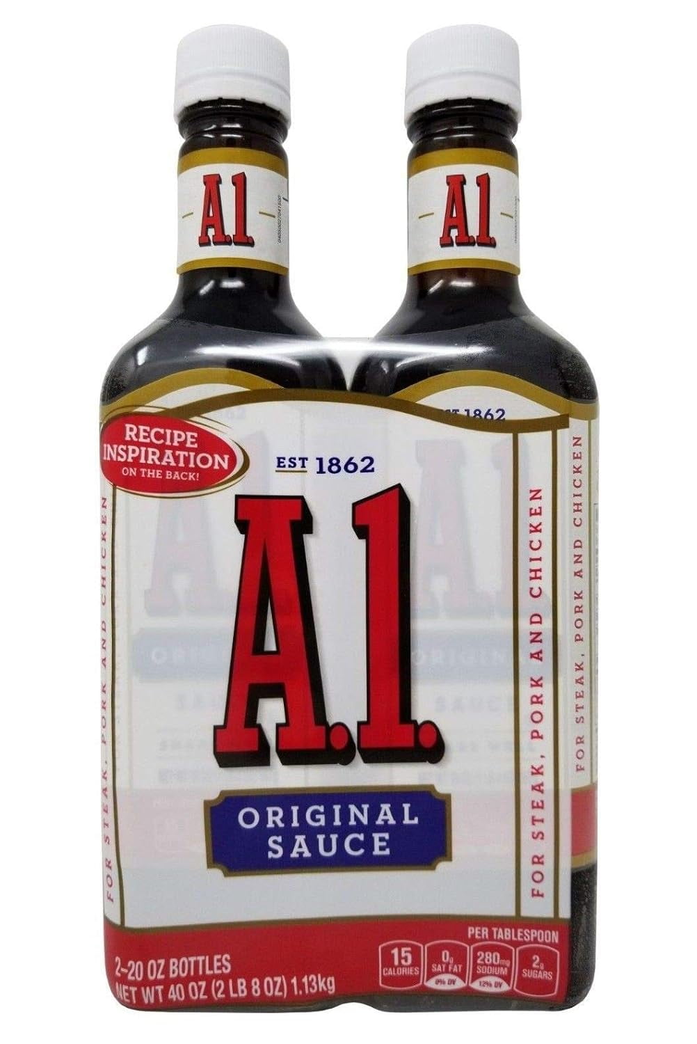 A1 Original Sauce for Steak, Pork & Chicken, 20 oz x 2 Bottles ...