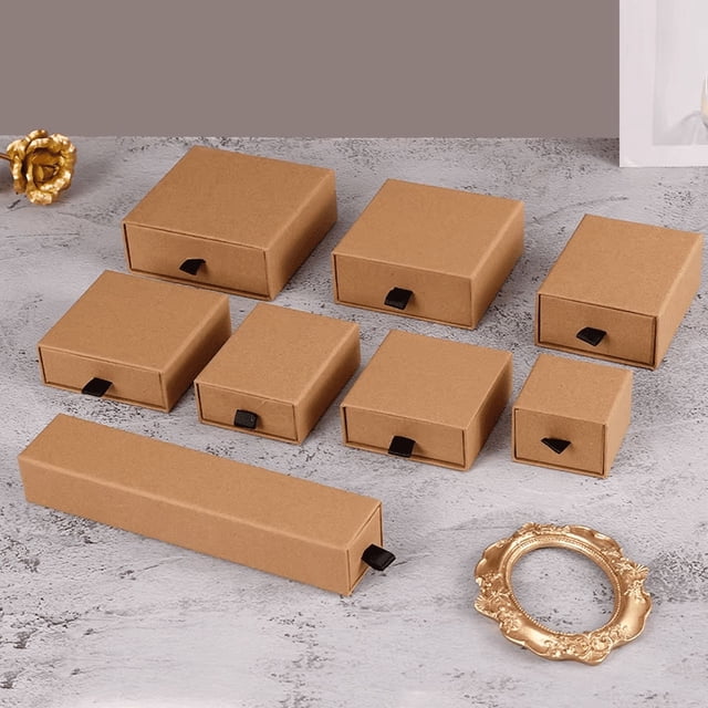 A1 Slide Drawer Paper Jewelry Box Gift Jewelry Packaging Ring Earring ...
