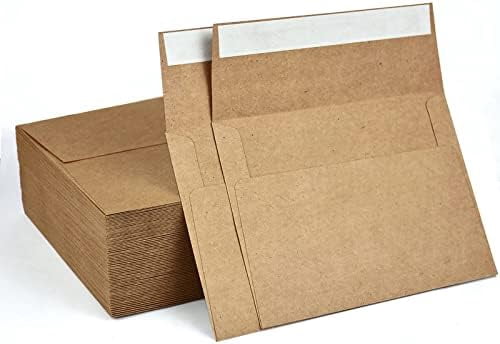 A1 Small Envelope - Mini Brown Kraft Paper Envelopes| Self Sealing ...