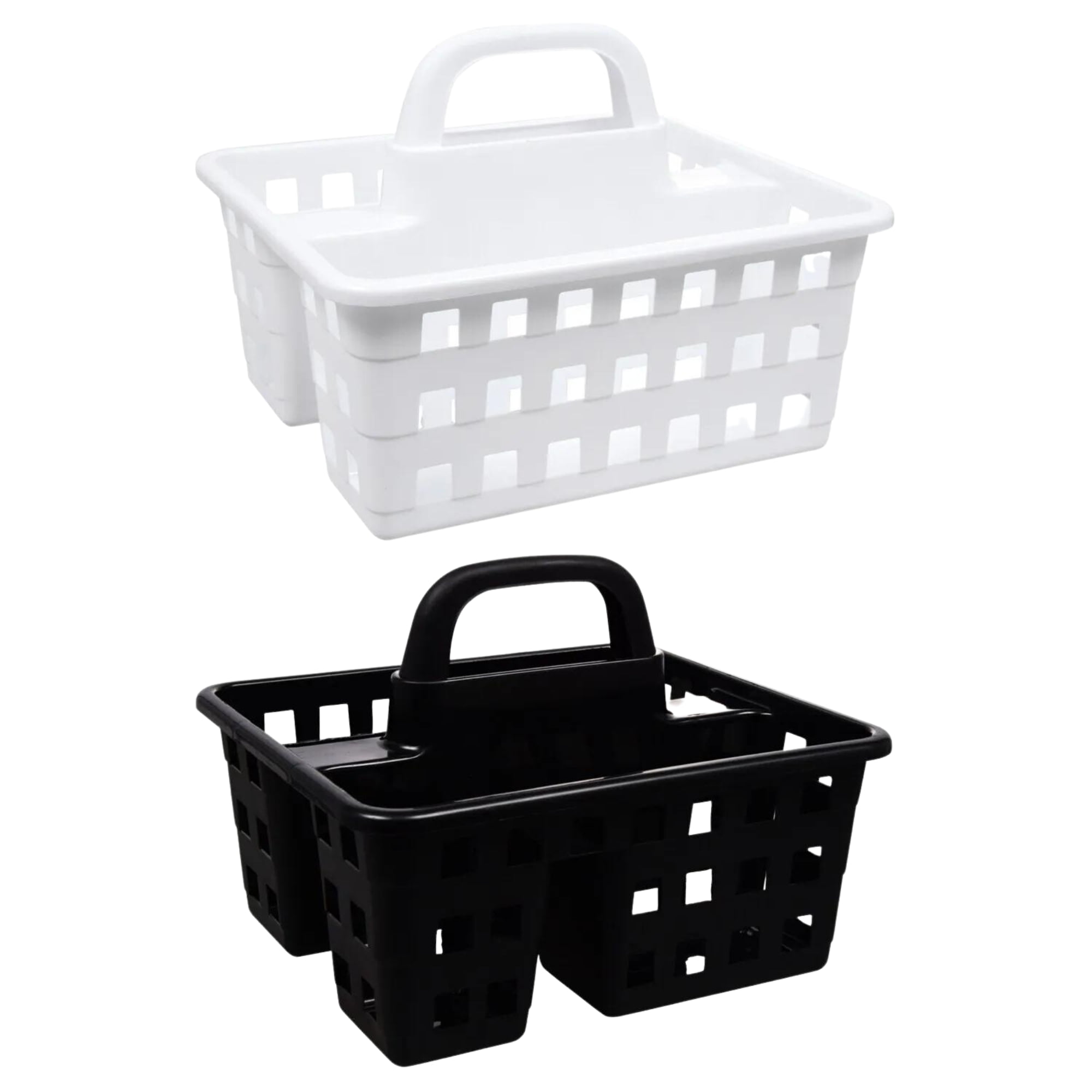 A1 Unlimited Divided 3-Compartment Plastic Caddies with Handle 10x8 ...