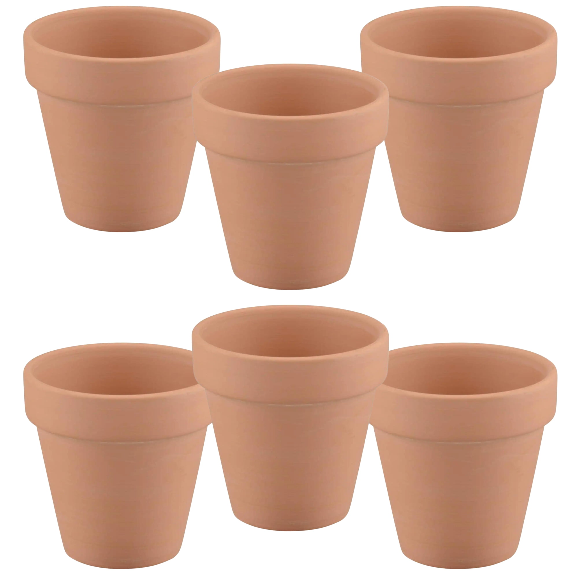 A1 Unlimited Mini Terra-Cotta Clay Pots with Drainage Hole, Plant ...