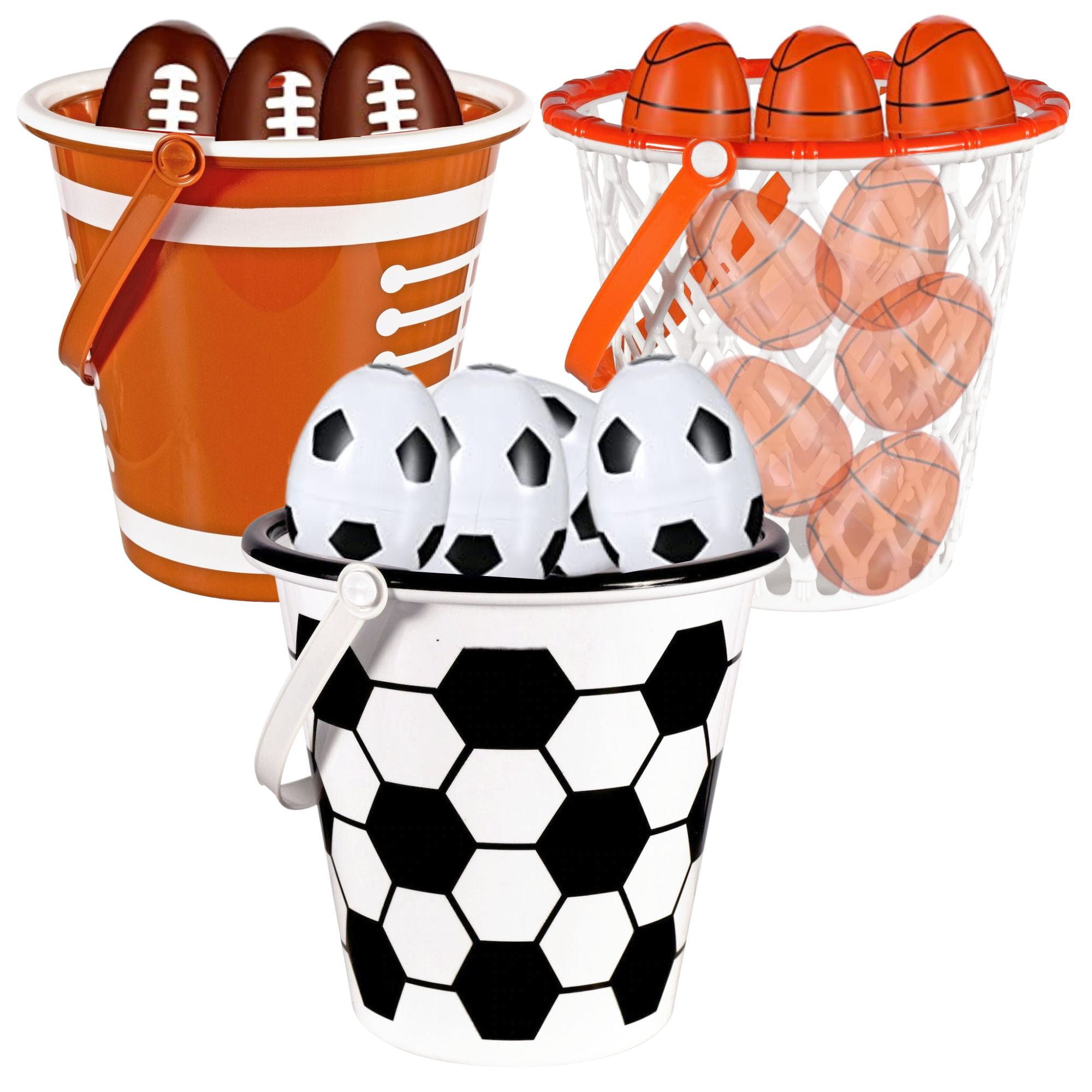 A1 Unlimited Sports-Themed Easter Pails 8.375x7.875 in. (Set of 3) and ...