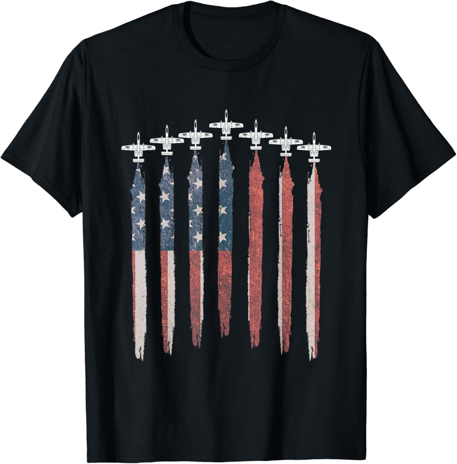 A10 Warthog Jet Usa Flag Airplane Thunderbolt 4Th Of July T-Shirt ...