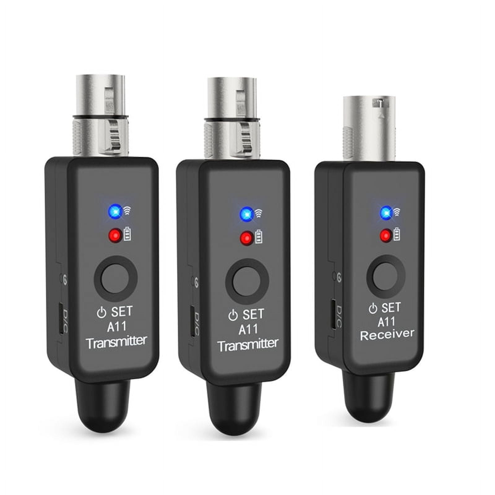 A11 Wireless Microphone Transmitter Receiver 2.4Ghz, XLR Microphone ...