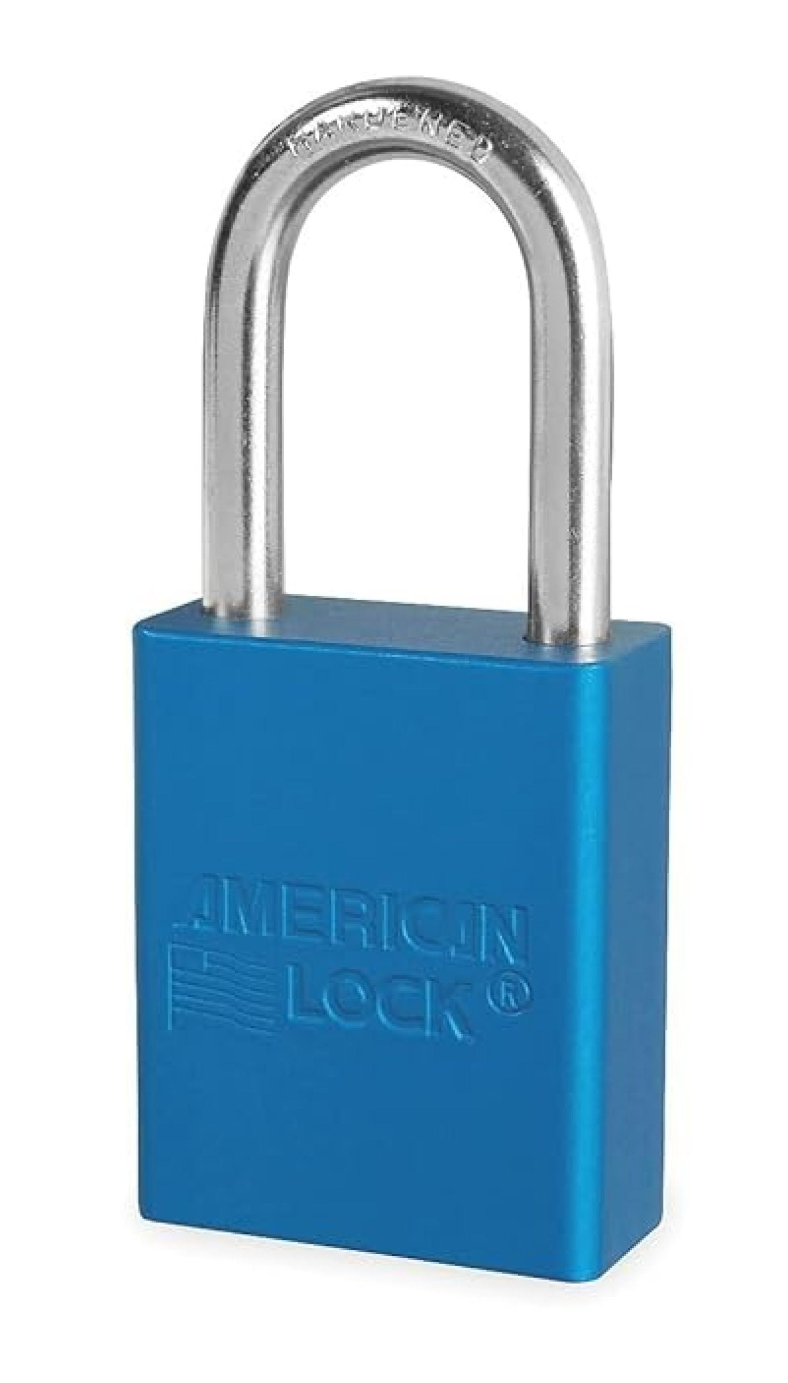 A1106BLU Padlock - Blue Aluminum Padlock 1 1/2" Wide - Industrial OSHA ...