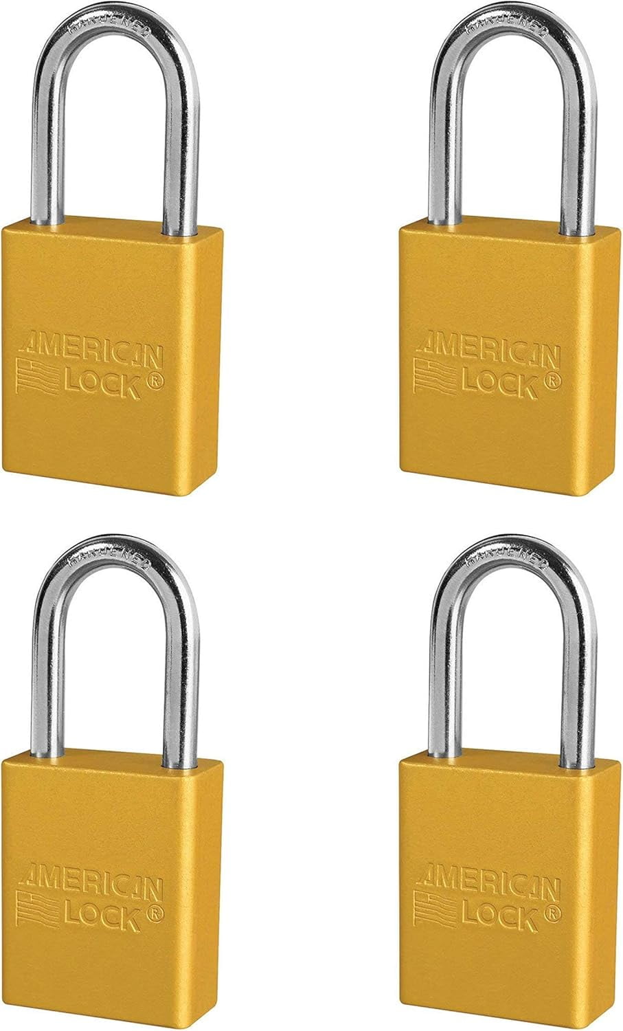 A1106YLW Pad Keyed, Aluminum, Yellow (Four Pack, Aluminum) - Walmart.com