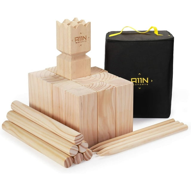 A11N Kubb Viking Chess Lawn Game - Premium Yard Game Set with Tote Bag - Walmart.com