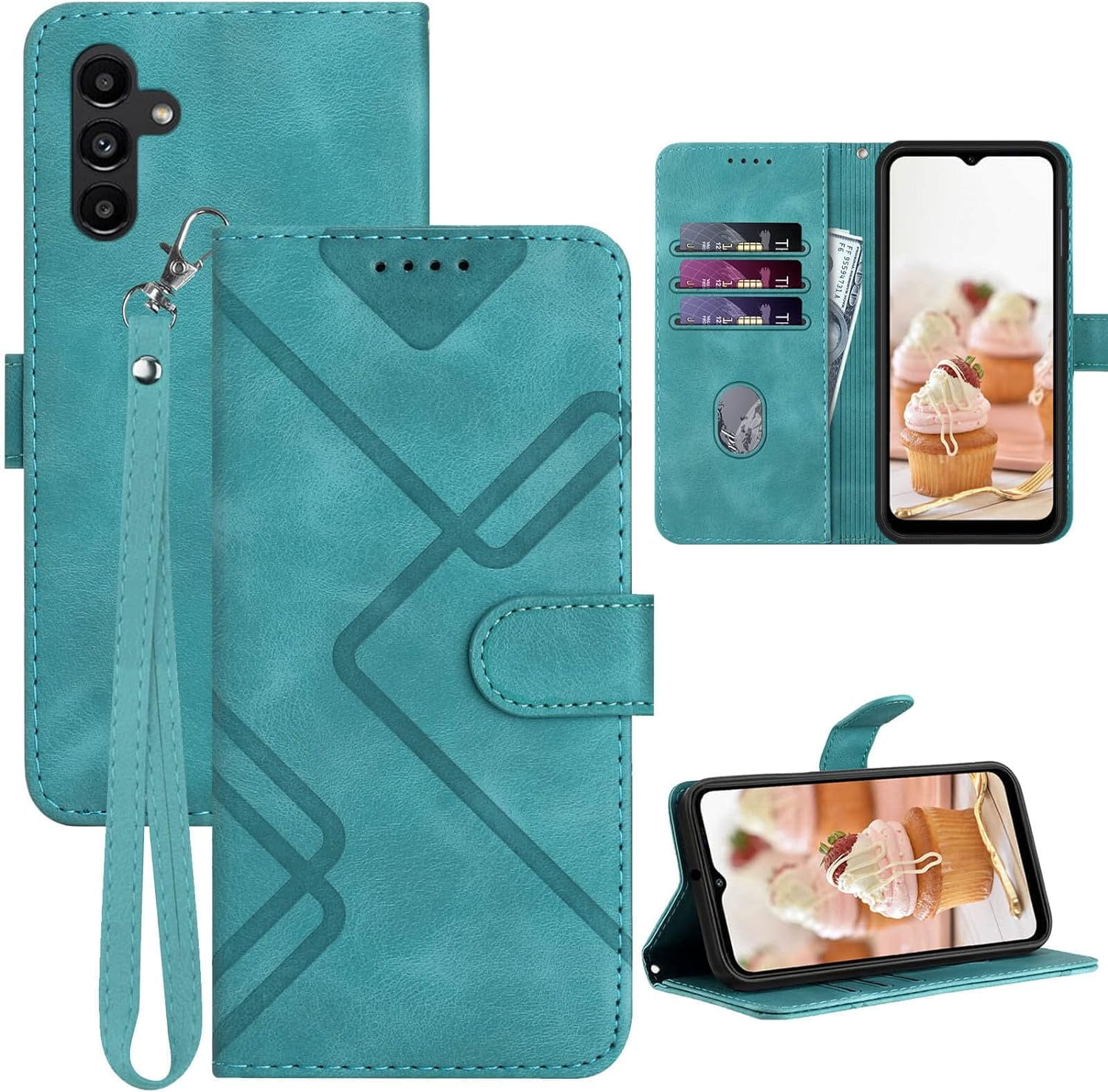 A13 5G Case Wallet,for Galaxy A13 5G Phone Case,Card Holder Folio Leather Stand Flip Cases ...
