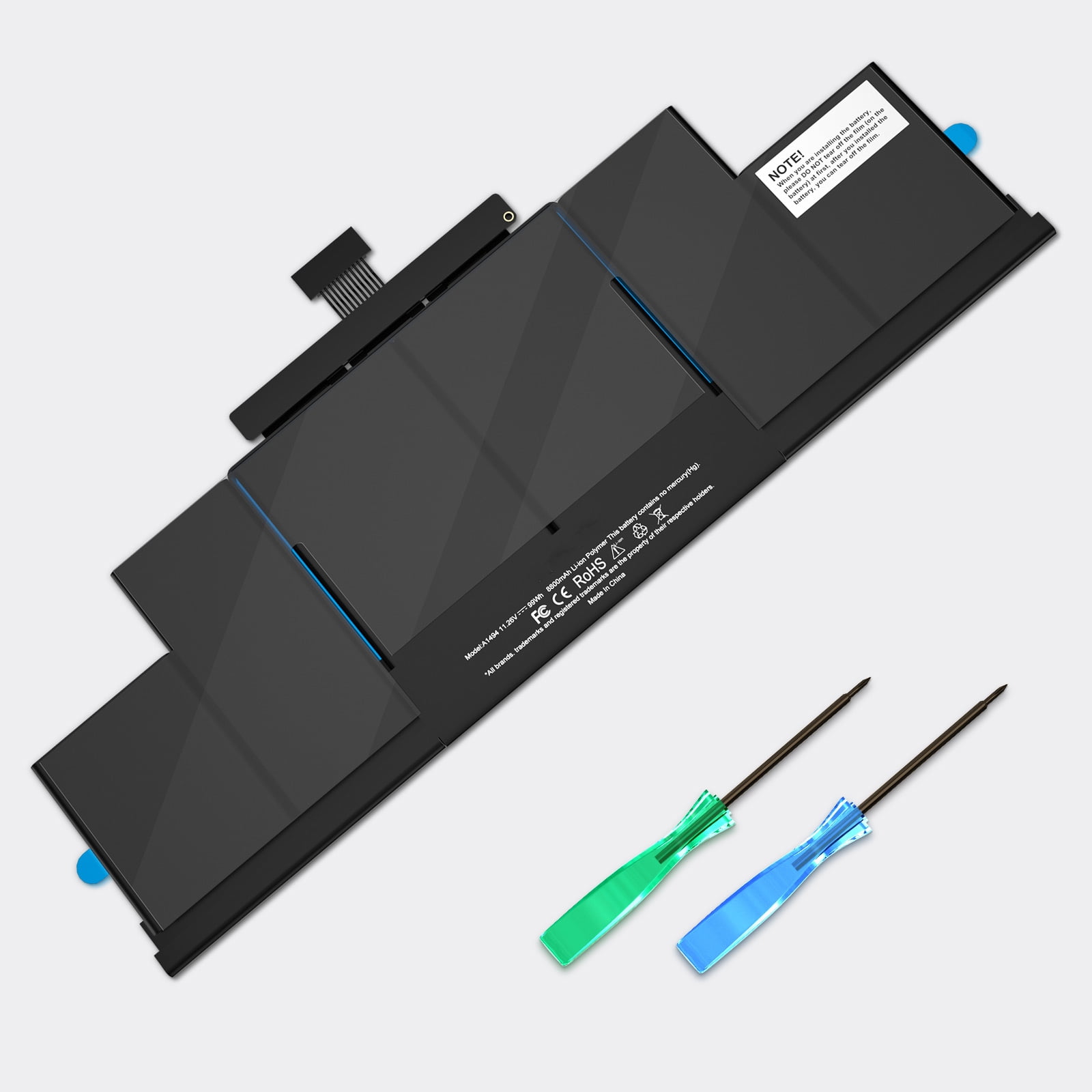 A1398 Laptop Battery for MacBook Pro 15 Inch Replacement 8800mAh A1494 ...