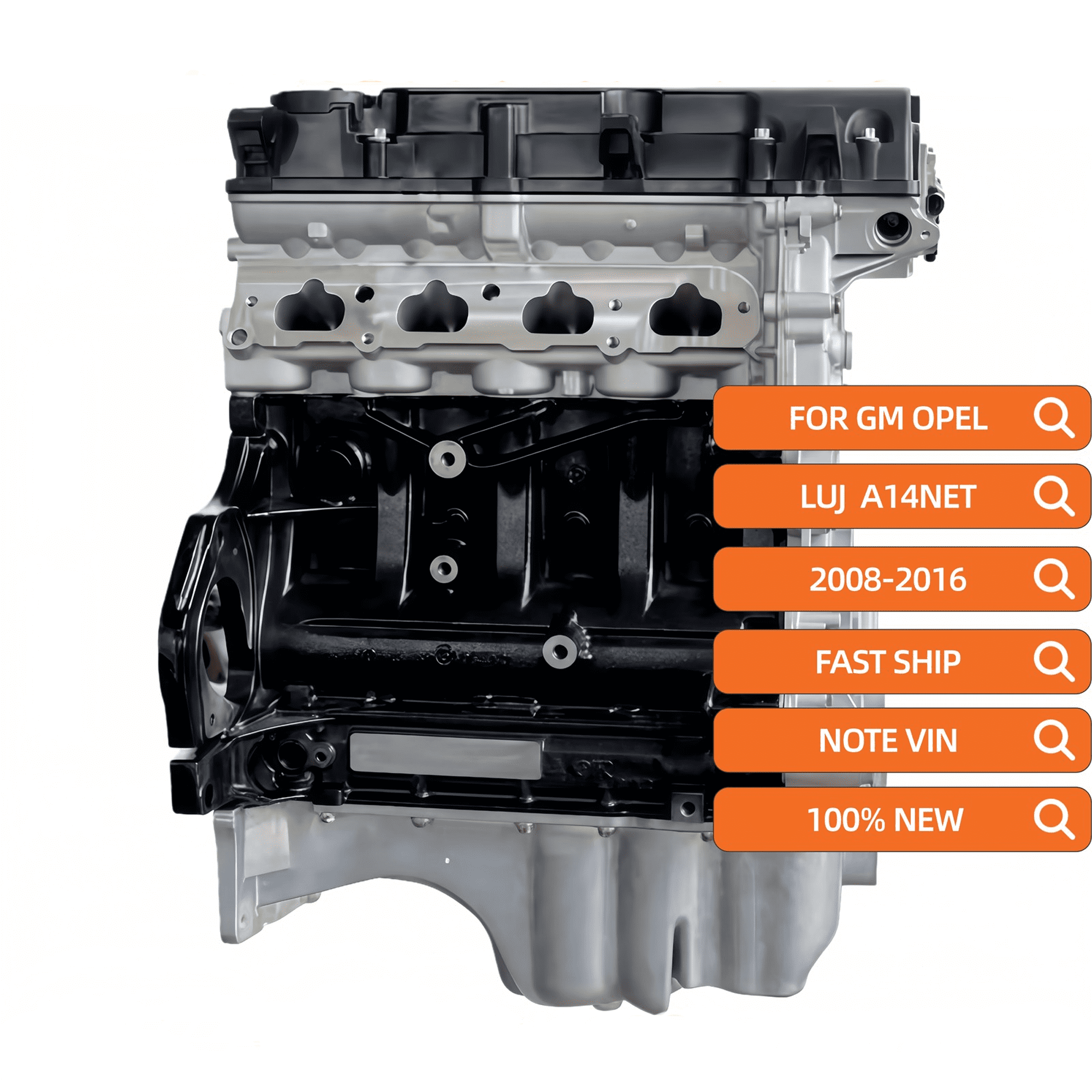 A14NET LUJ 1.4T Long Block Engine Assembly For 2008-2016 Chevrolet ...