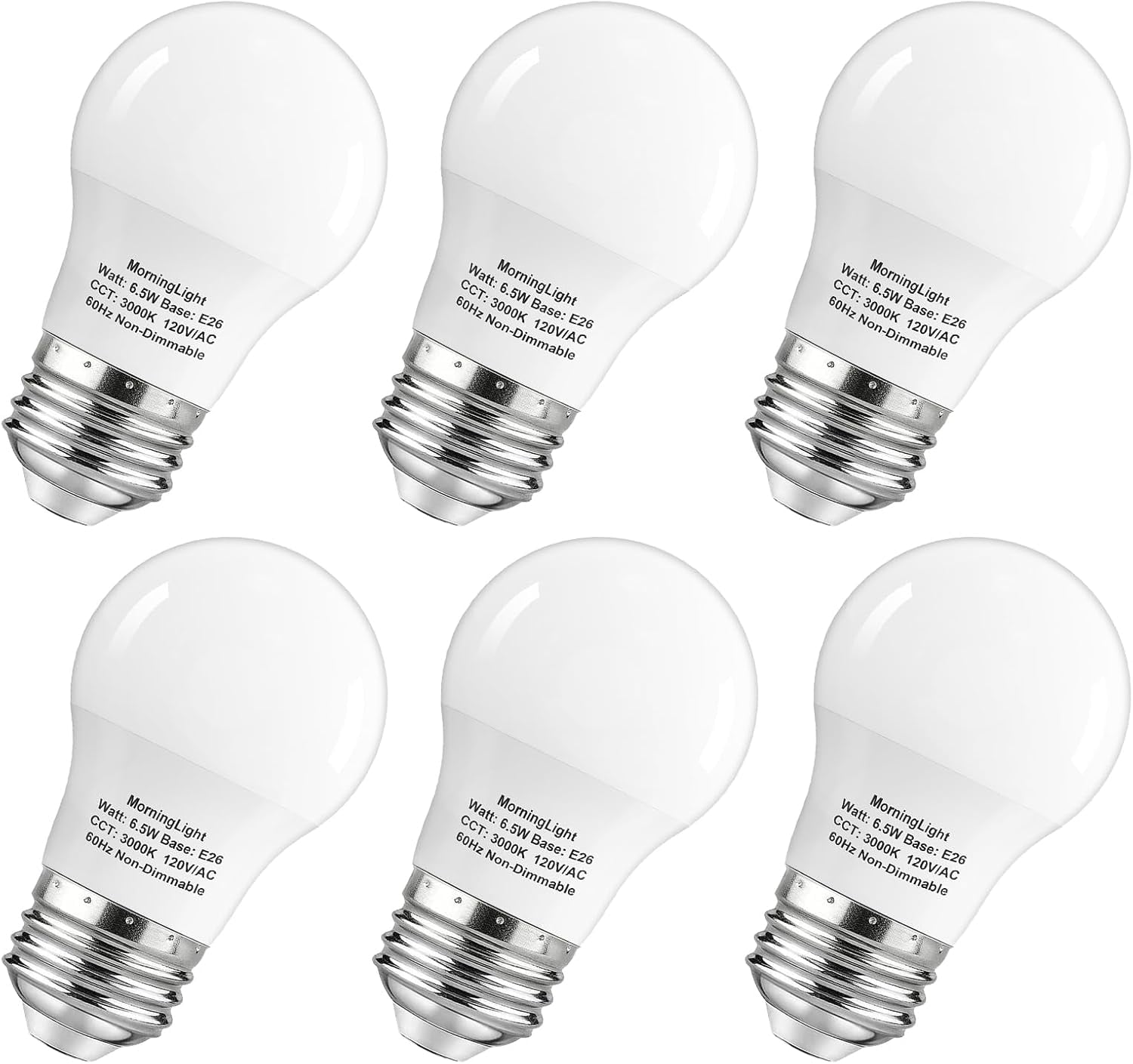 A15 LED Bulb 60Watt Equivt, 3000K Soft White, 600 Lume Bulb, E26 Base ...