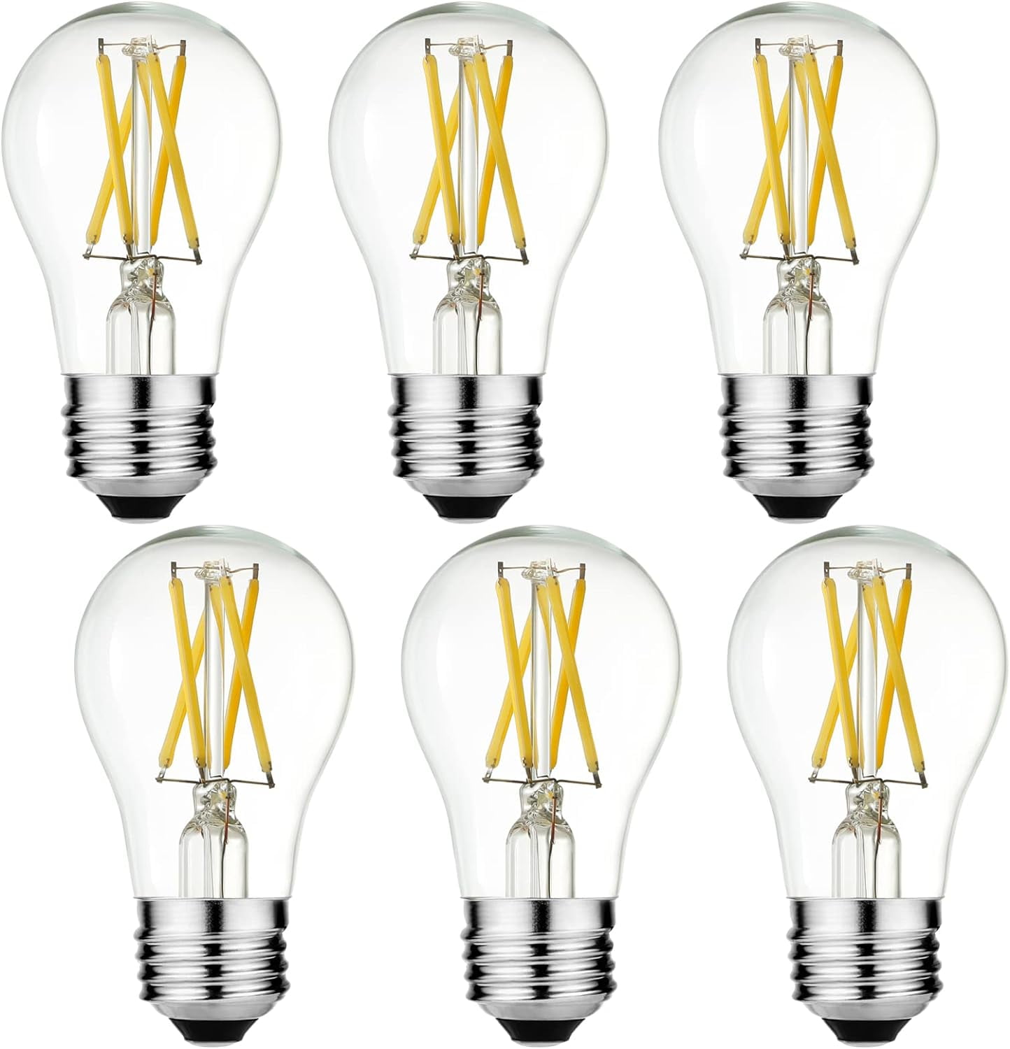 A15 LED Bulb 6W Equal E26 Led Bulb 60 Watt Non-Dimmable Edison Light ...