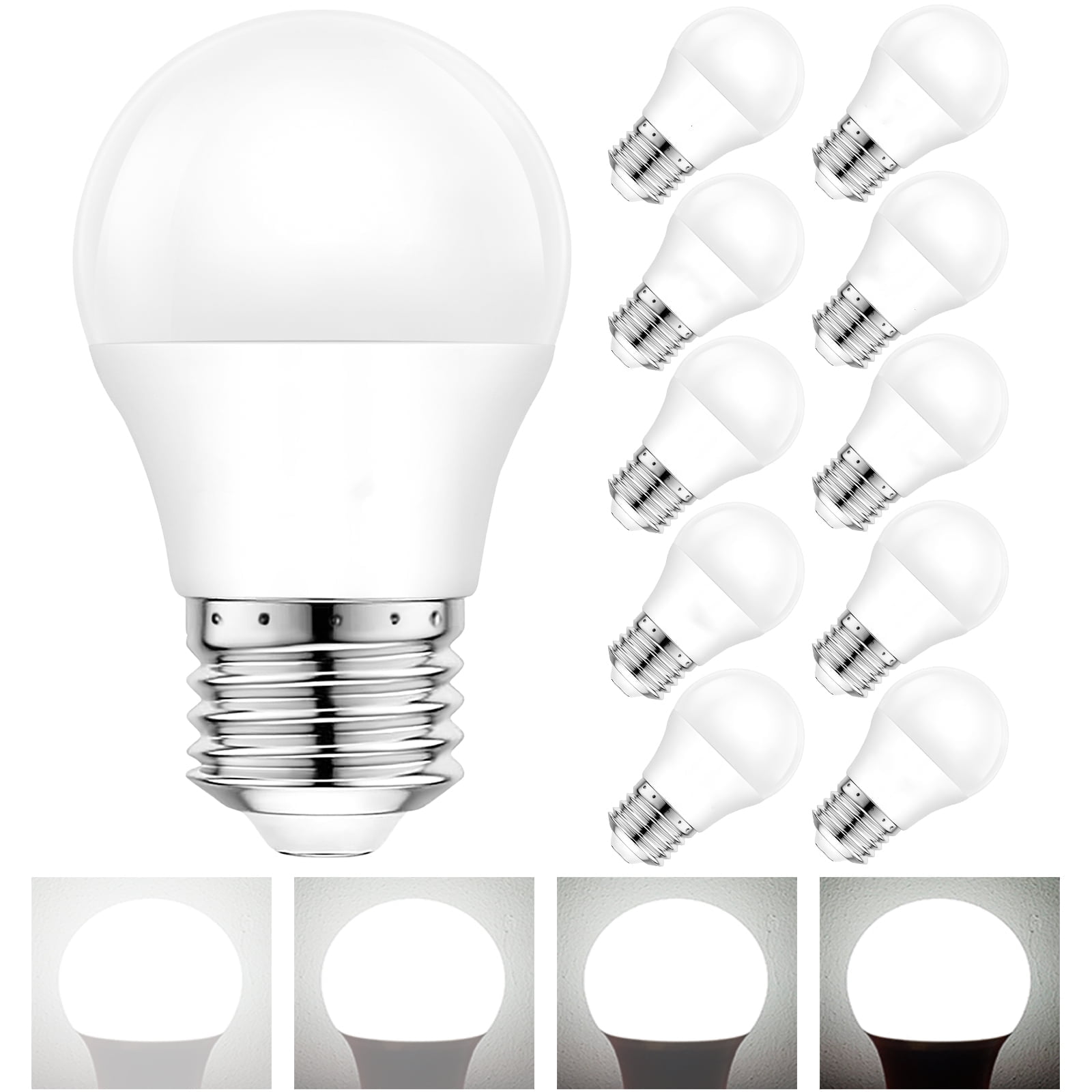 A15 LED Bulb E26 Light Bulbs Dimmable, Refrigerator Light Bulb, 6W A15 ...