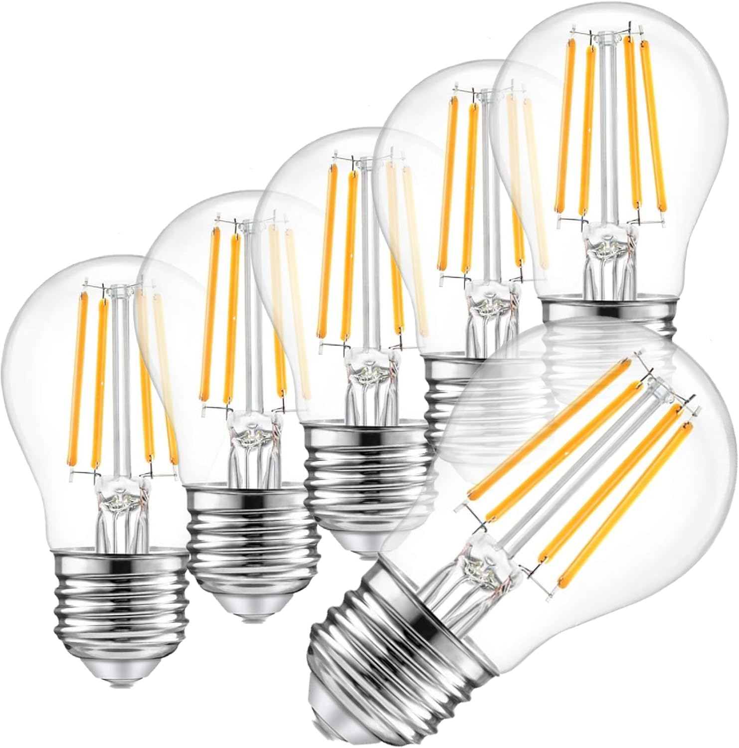 A15 LED Light Bulb 4W (40W Equivalent), 2700K Warm White, Dimmable ...