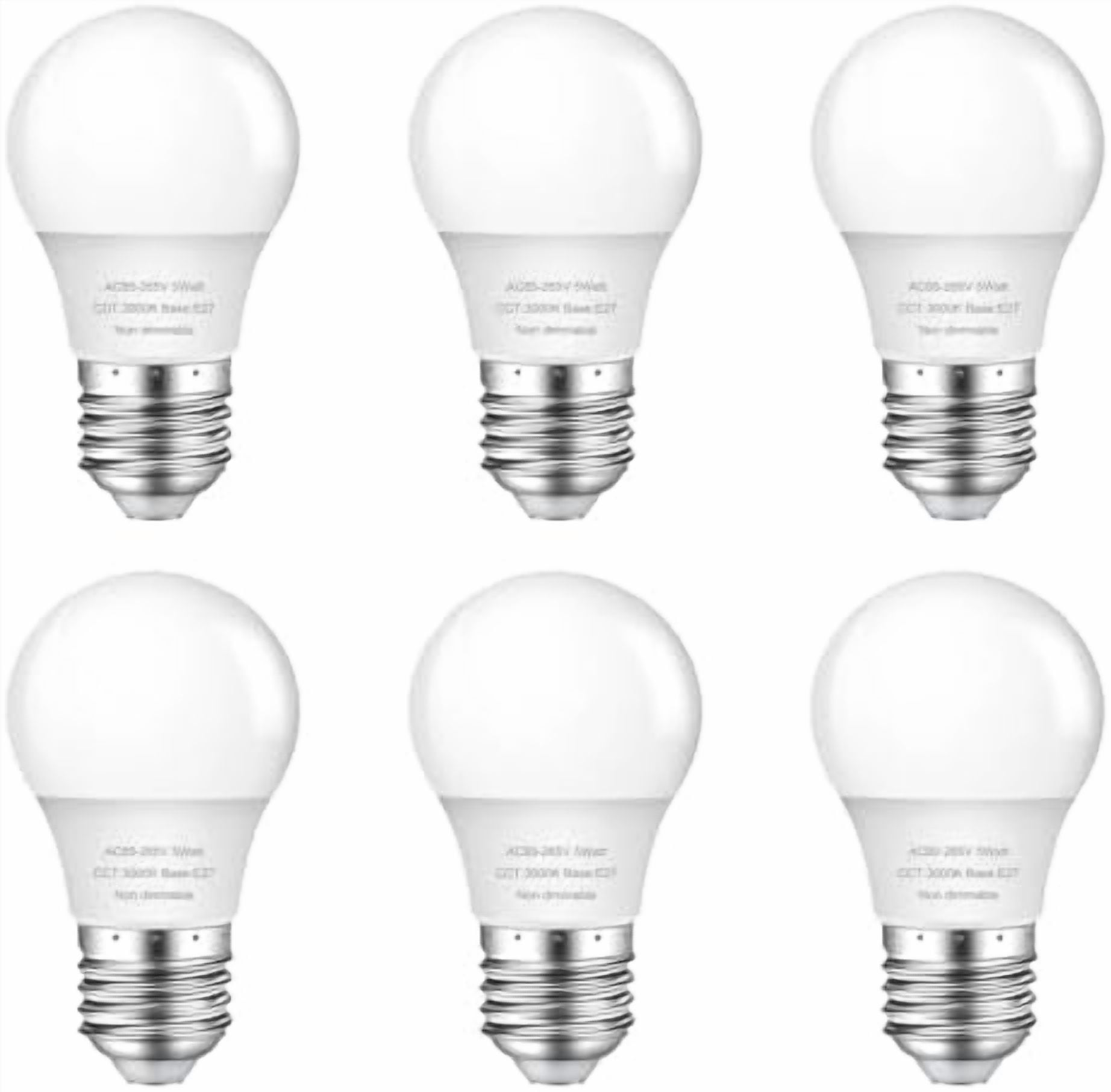 A15 Light Bulb,5W E26 LED Small Light Bulb for Refrigerator,Fridge ...
