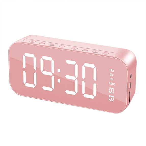 A18 Rectangular Subwoofer Mirror Wireless Bluetooth Alarm Clock Speaker ...