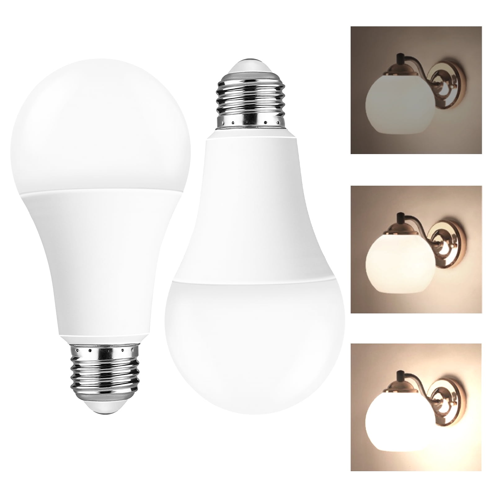 A19 3 Way LED Light Bulbs 4000K, 30/70/100W Equiv. (6/10/15W), 500/1200 ...