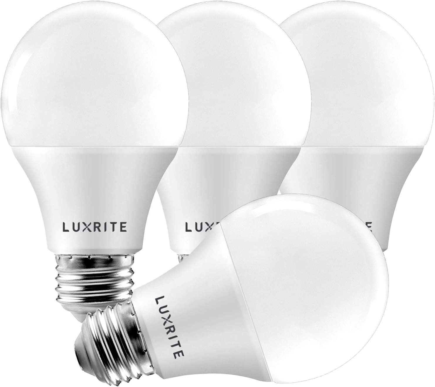 A19 LED Bulb 60W Equivalent, 3500K Natural White, 800 Lumens, Dimmable ...