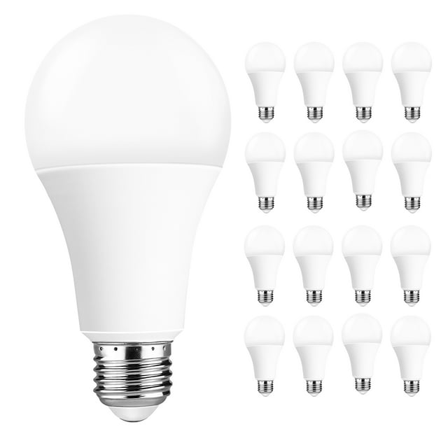 A19 LED Light Bulb 16-Pack, 60W Equivalent (9W), Warm White 2700K, E26 ...