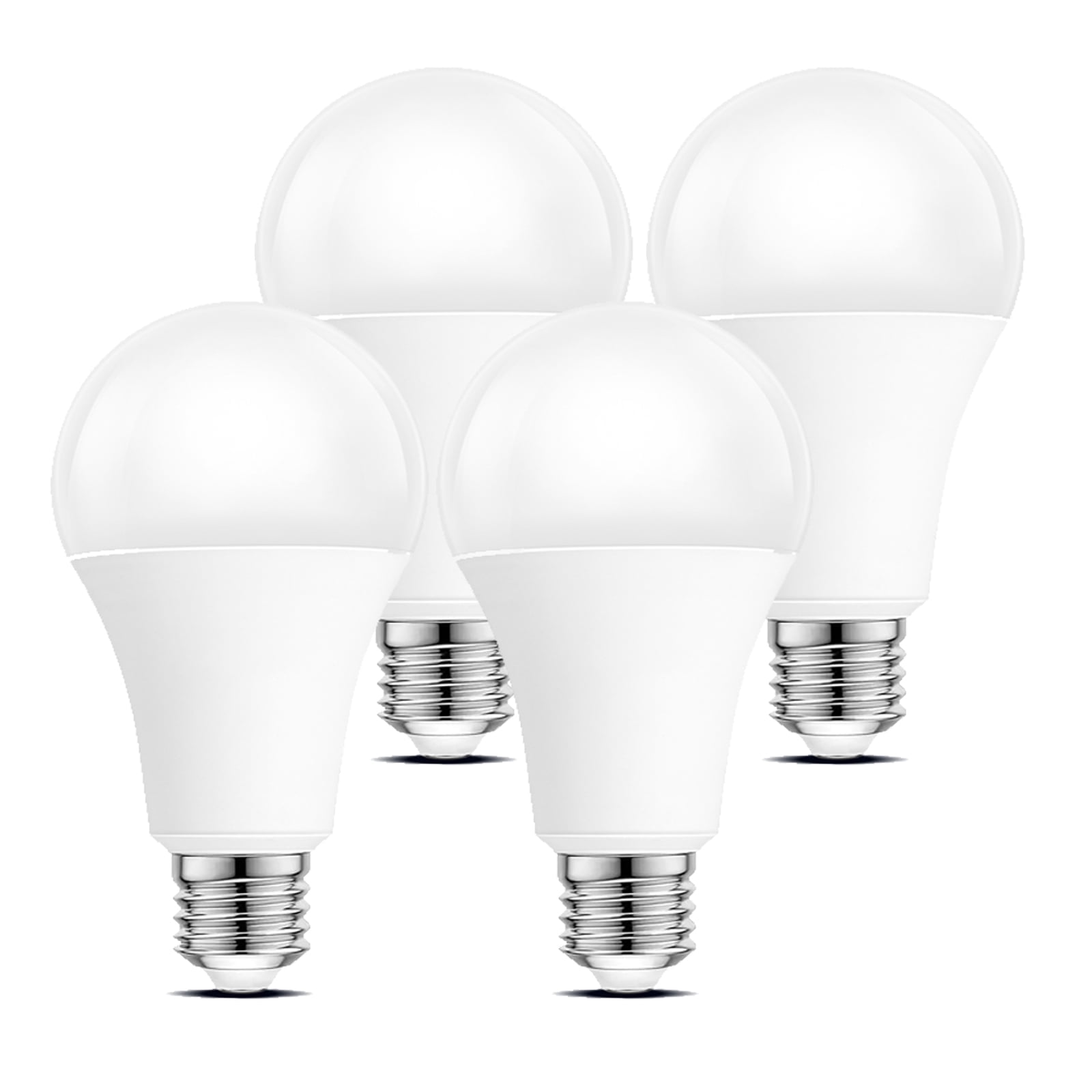 A19 LED Light Bulbs 100 Watt Equivalent (Not Dimmable), 3500K Natural ...