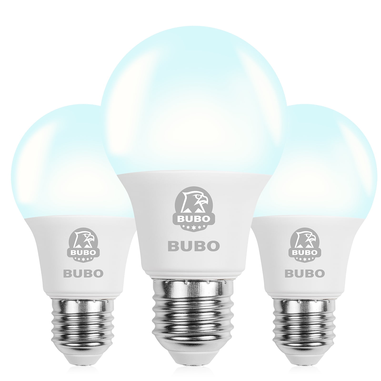 A19 LED Light Bulbs 3-Pack, 60W Replacement 8W, 800LM Daylight 5000K ...