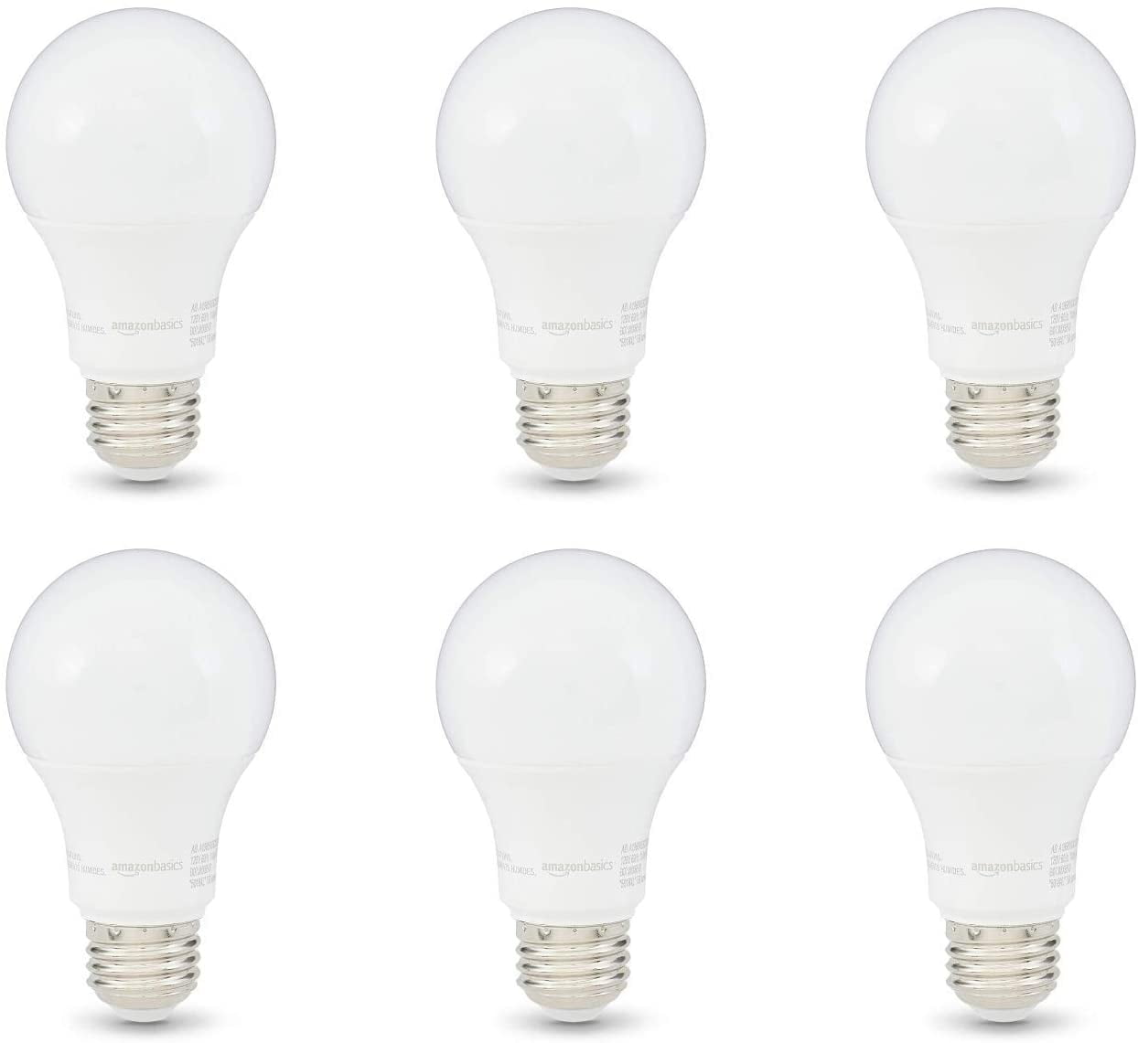 A19 LED Light Bulbs, 60 Watt Equivalent, Energy Efficient 9W, E26 ...