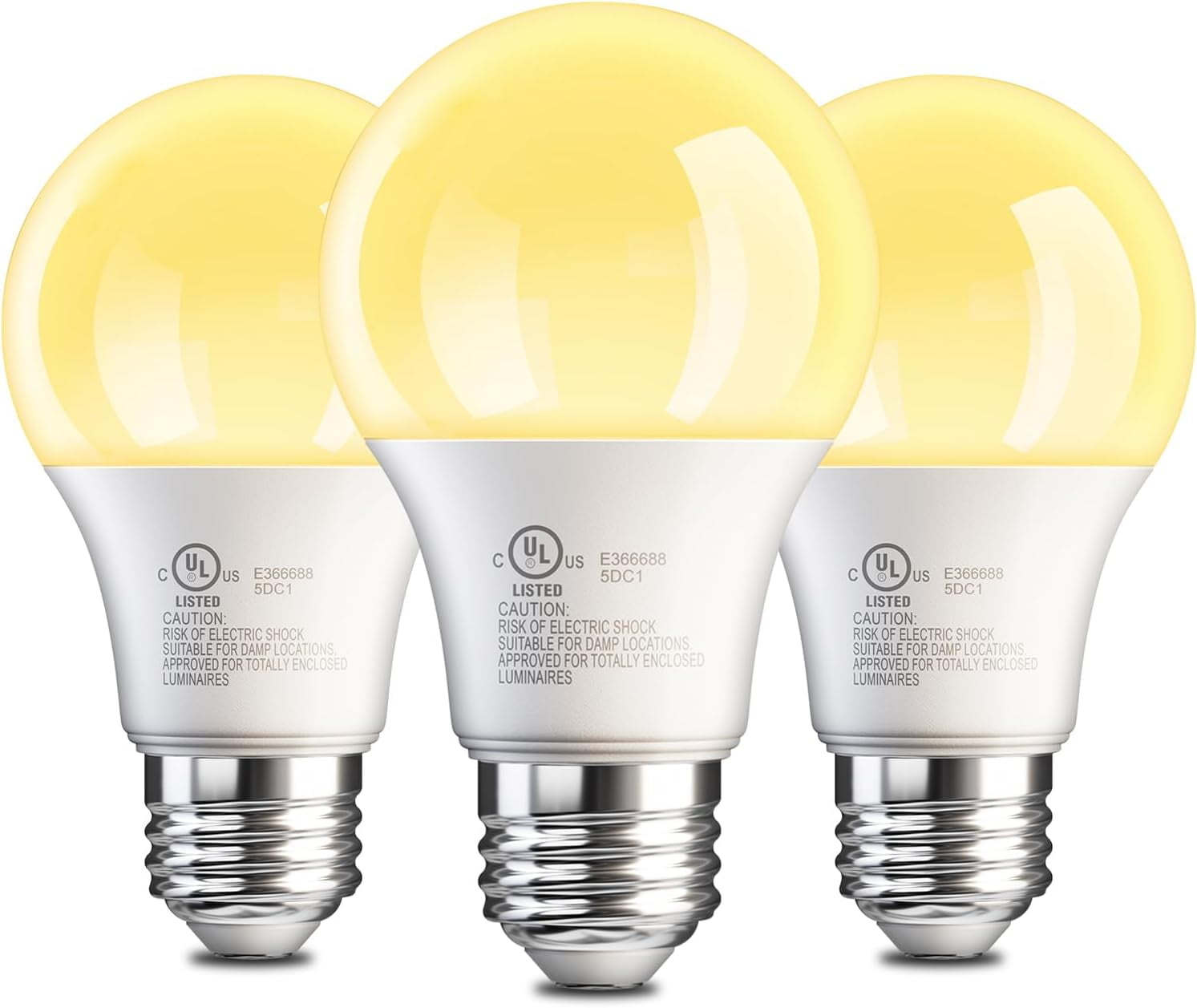 A19 LED Light Bulbs, 60 Watt Equivalent LED Bulb, Soft Warm White 2700K ...