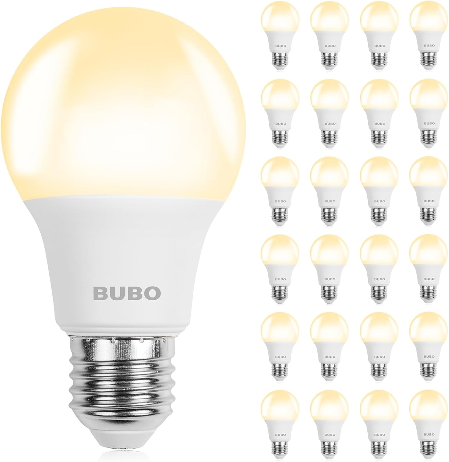 A19 LED Light Bulbs, 60 Watt Equivalent LED Bulbs, Soft White 2700K ...