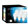 A19 LED Light Bulbs 6500K Cool White 12.3Watt Standard E26 Medium Screw ...