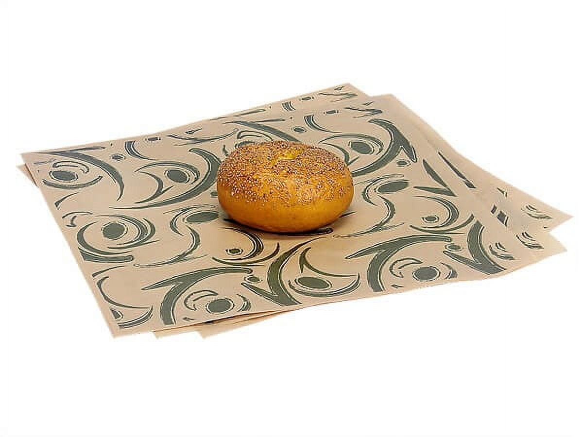 A1BakerySupplies Natural Printed 12x12 In Dry Waxed Deli Paper Sheets ...