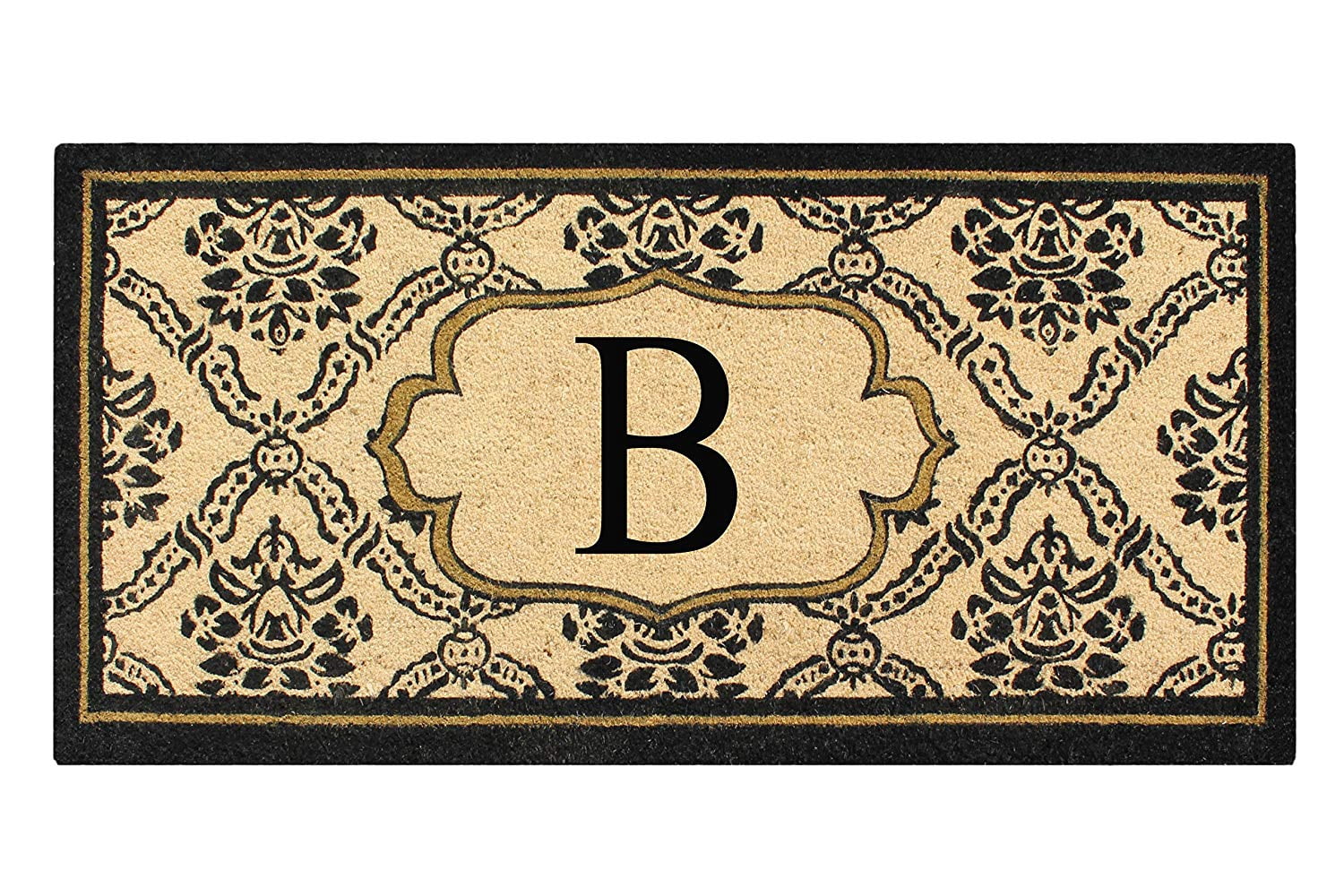 A1HC First Impression Black/Beige 30 in. x 60 in. Uriel Treated Coir ...