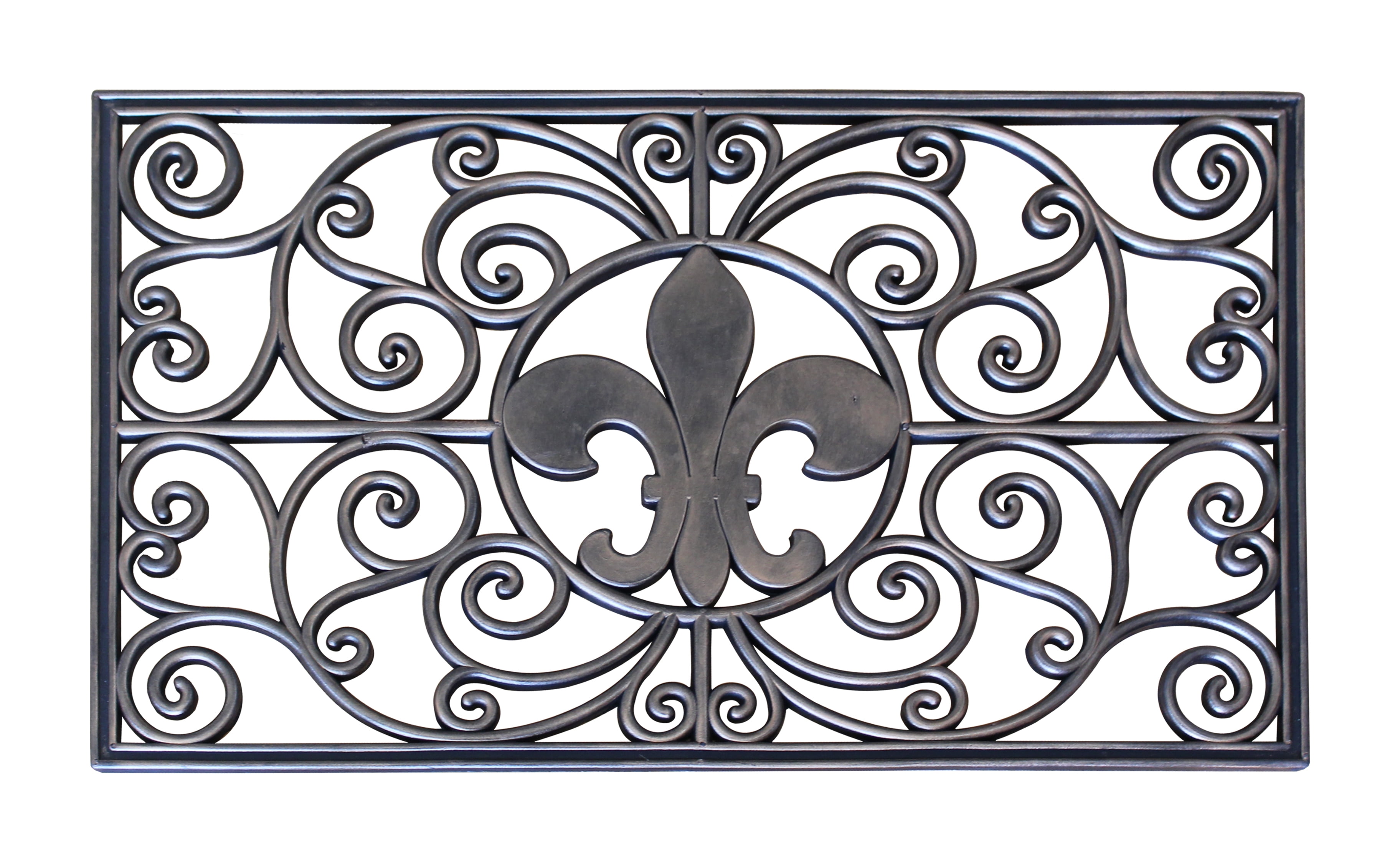A1HC Heavy Rubber Grill Doormat Oil Rub Chrome Finish 18" X 30" Indoor ...