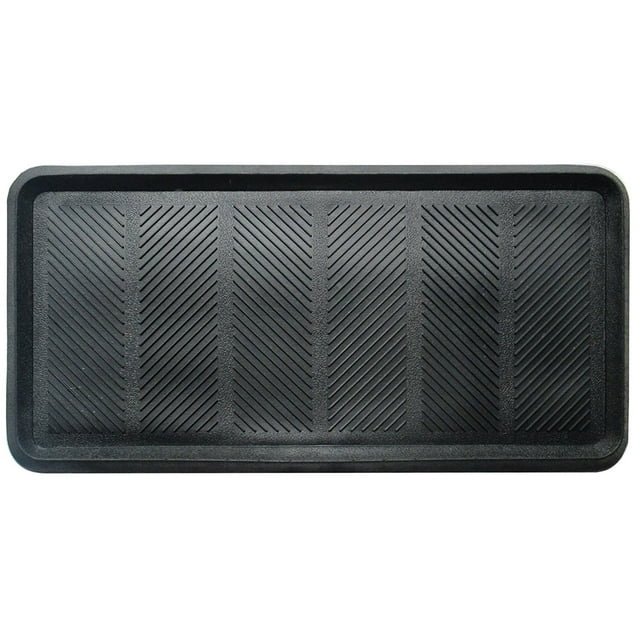 A1HC Heavy Duty Flexible 16 In. X 31 In. 100% Rubber Boot Tray Mat ...