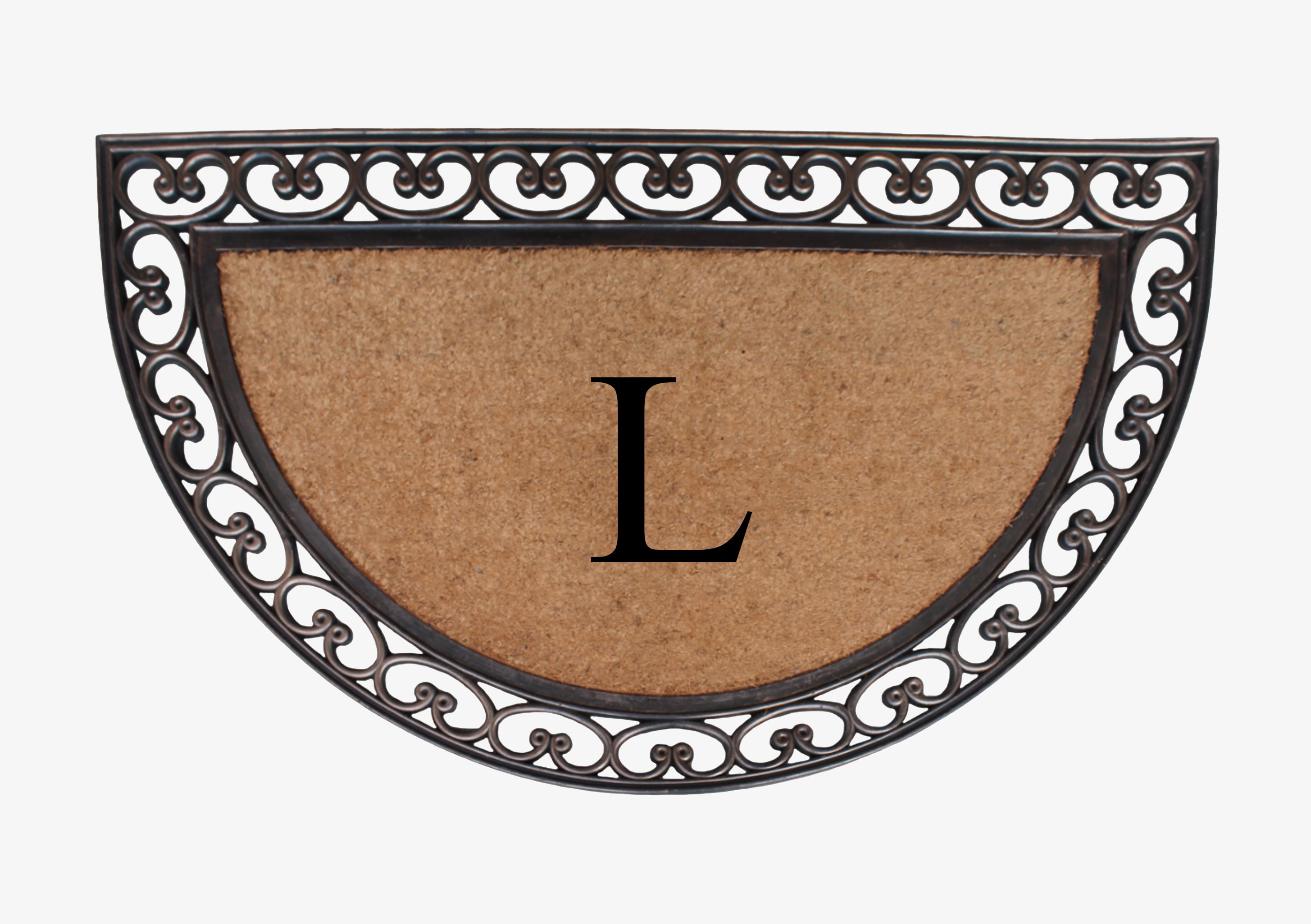 A1HC Natural Coir Monogrammed Door Mat For Front Door, 30"x48", Anti ...