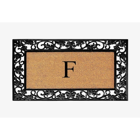 A1HC Natural Coir Monogrammed Door Mat for Front Door, Anti-Shed ...