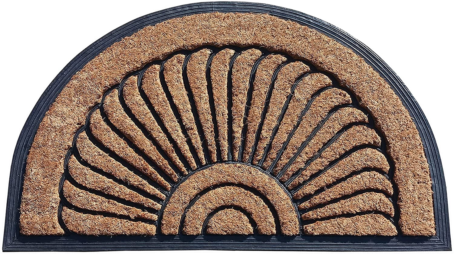 A1HC Natural Coir & Rubber Door Mat 18x30 Inches Thick Durable Doormats ...