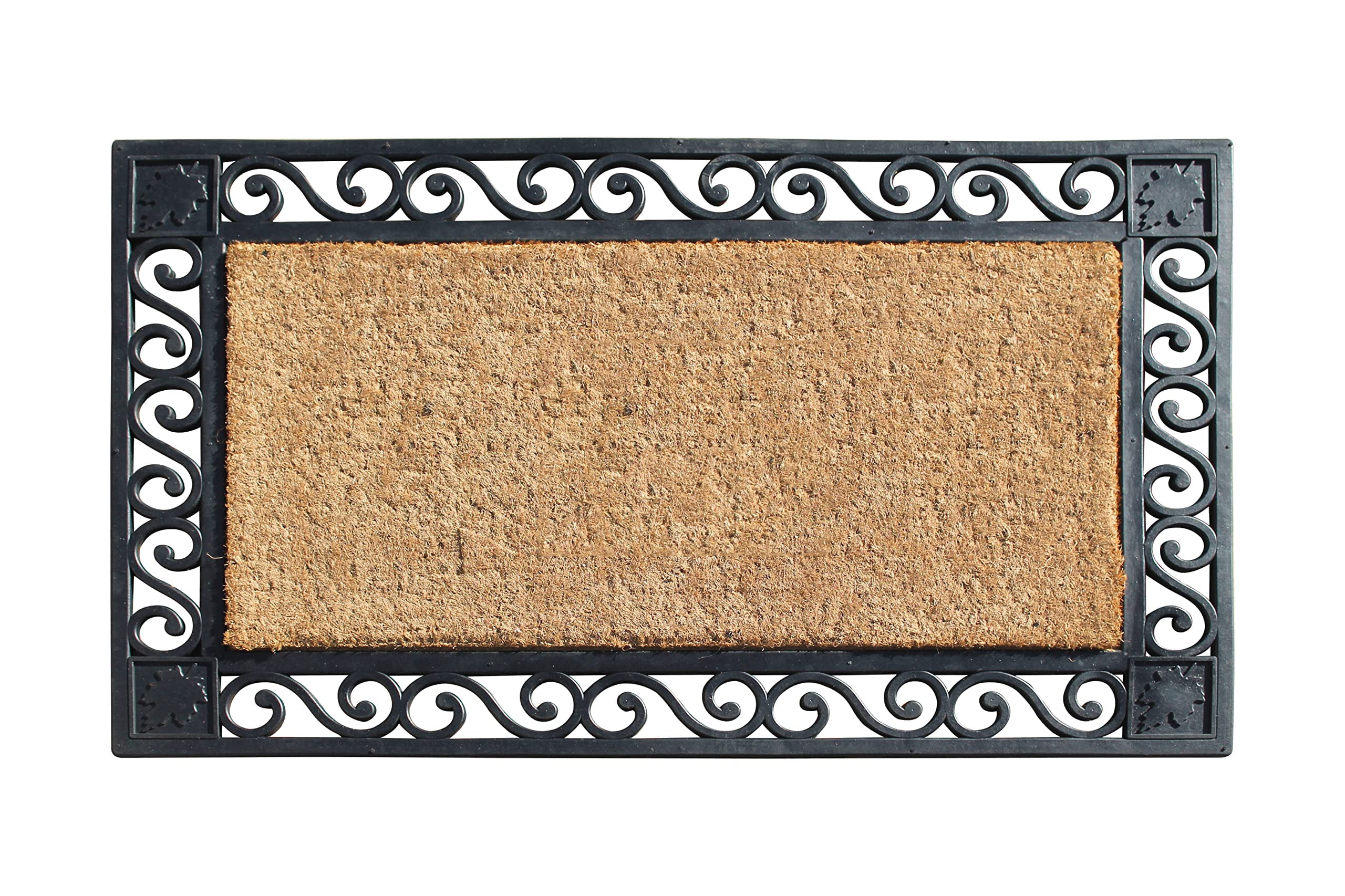 A1HC Natural Coir and Rubber Door Mat, 38x23, Thick Durable Doormats ...