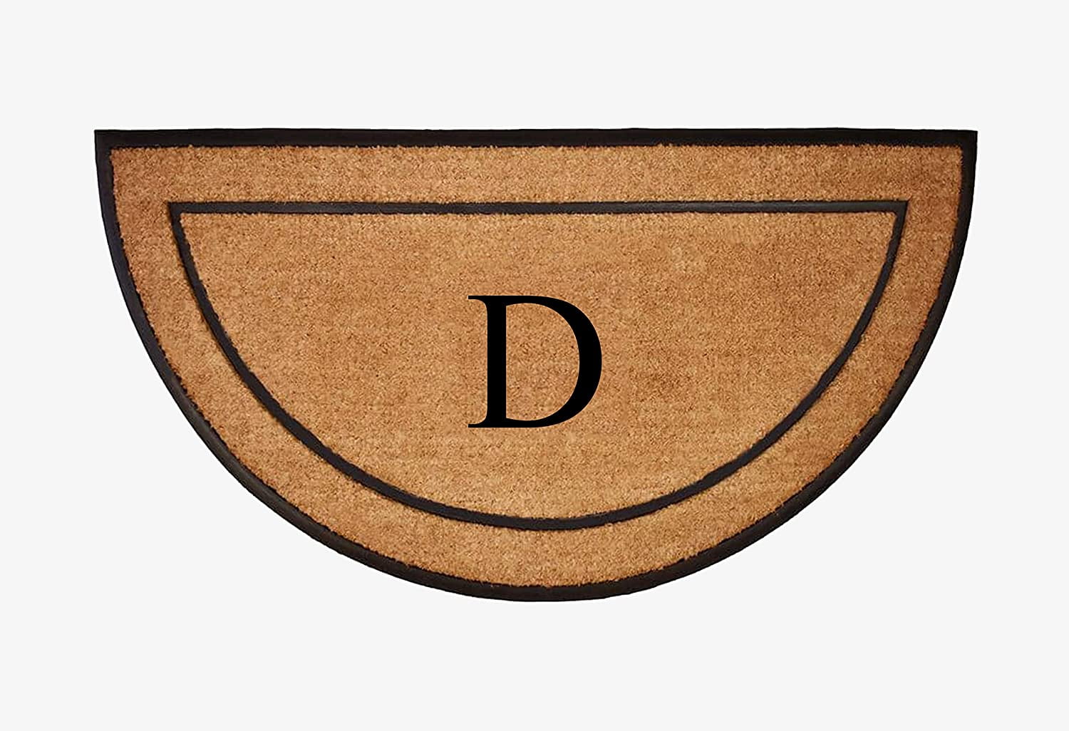 A1HC Natural Coir & Rubber Large Monogrammed Door Mat, 30”x60”, Durable ...