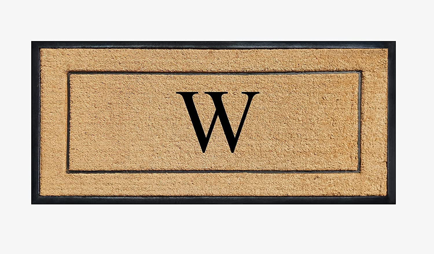 A1HC Natural Coir & Rubber Large Monogrammed Door Mat 30x60 Inches ...