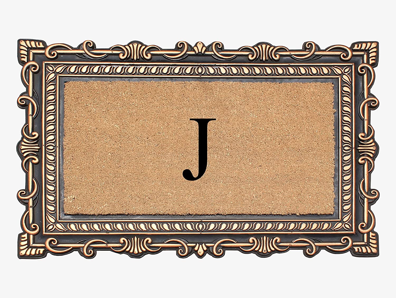 A1HC Natural Rubber & Coir 24x36 Monogrammed Doormat For Front Door ...