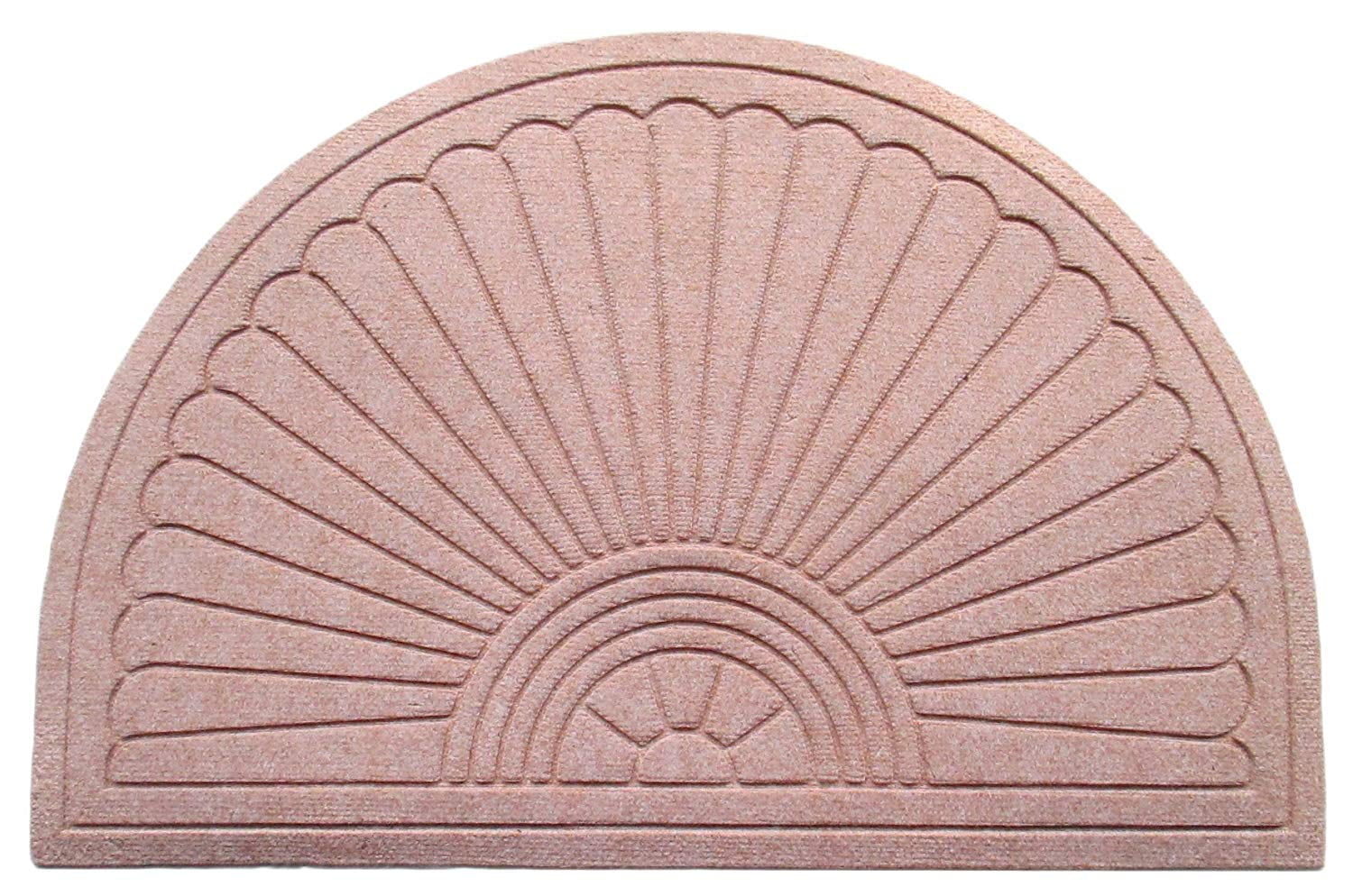 A1HC Sunburst Half -Round 24" X 36" Eco-Poly Indoor/Outdoor Mat ...