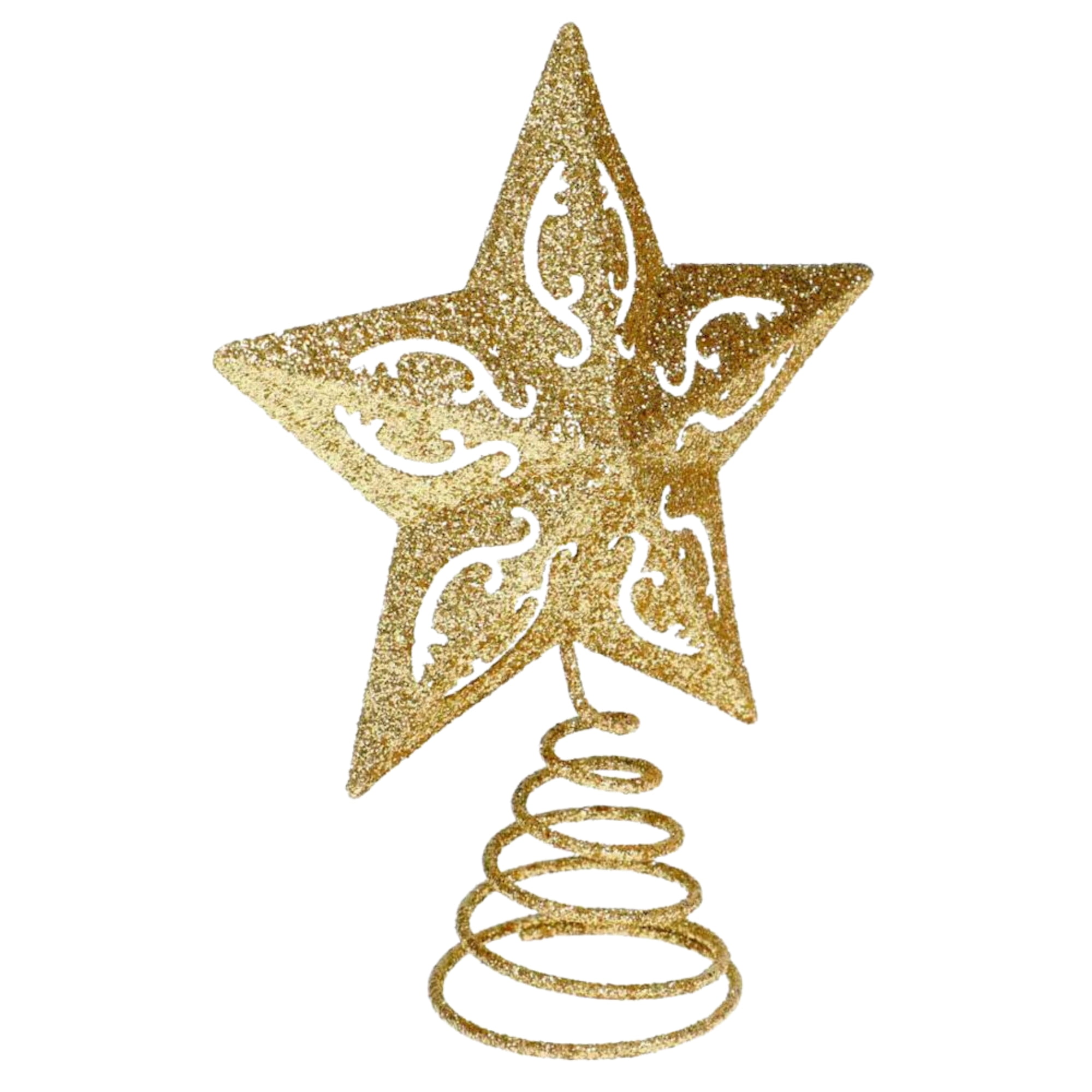 A1U Glittery Metal Mini Star Tree Toppers (GOLD), Christmas Holiday ...