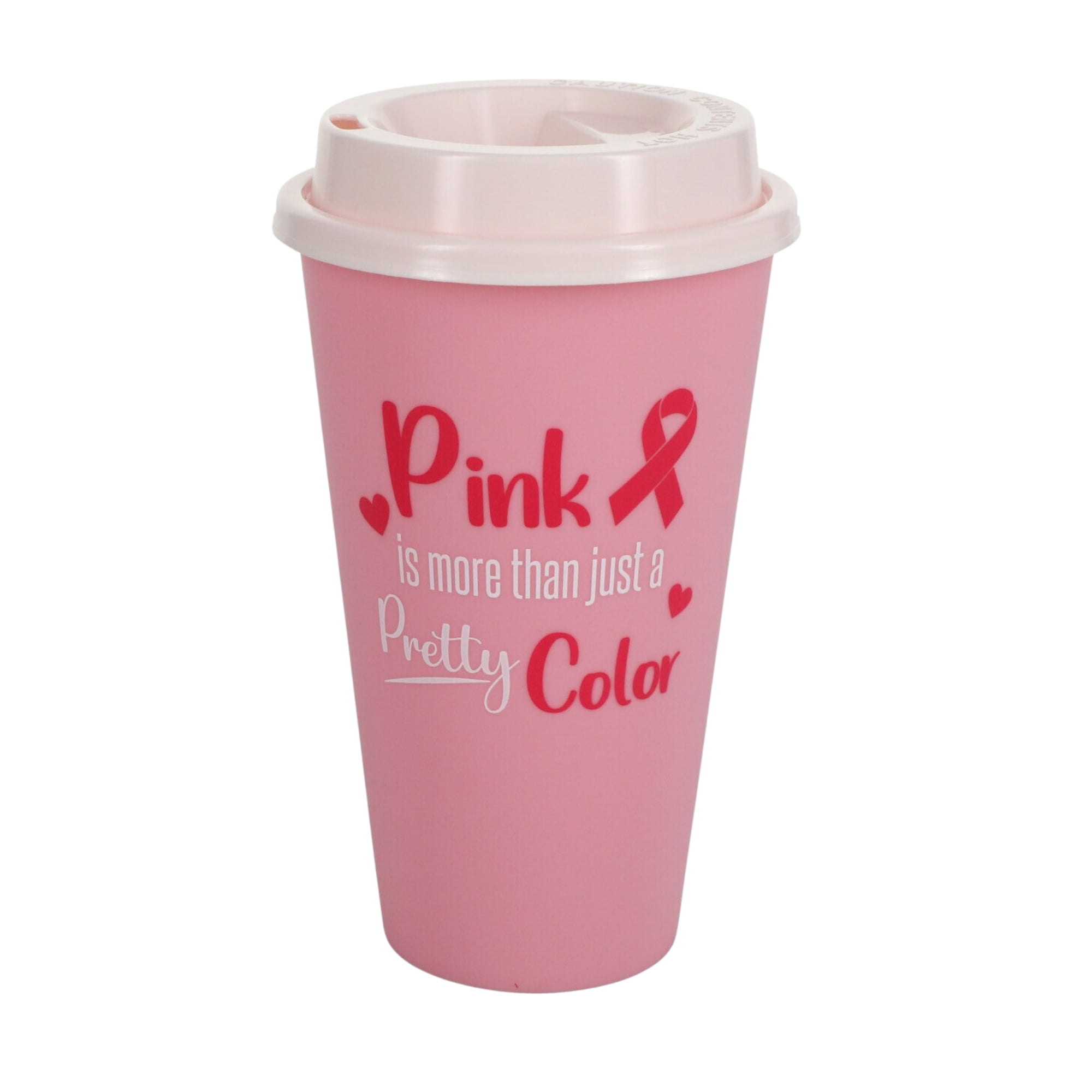 A1U Reusable Breast Cancer Awareness To-Go Cups with Lid, Plastic ...