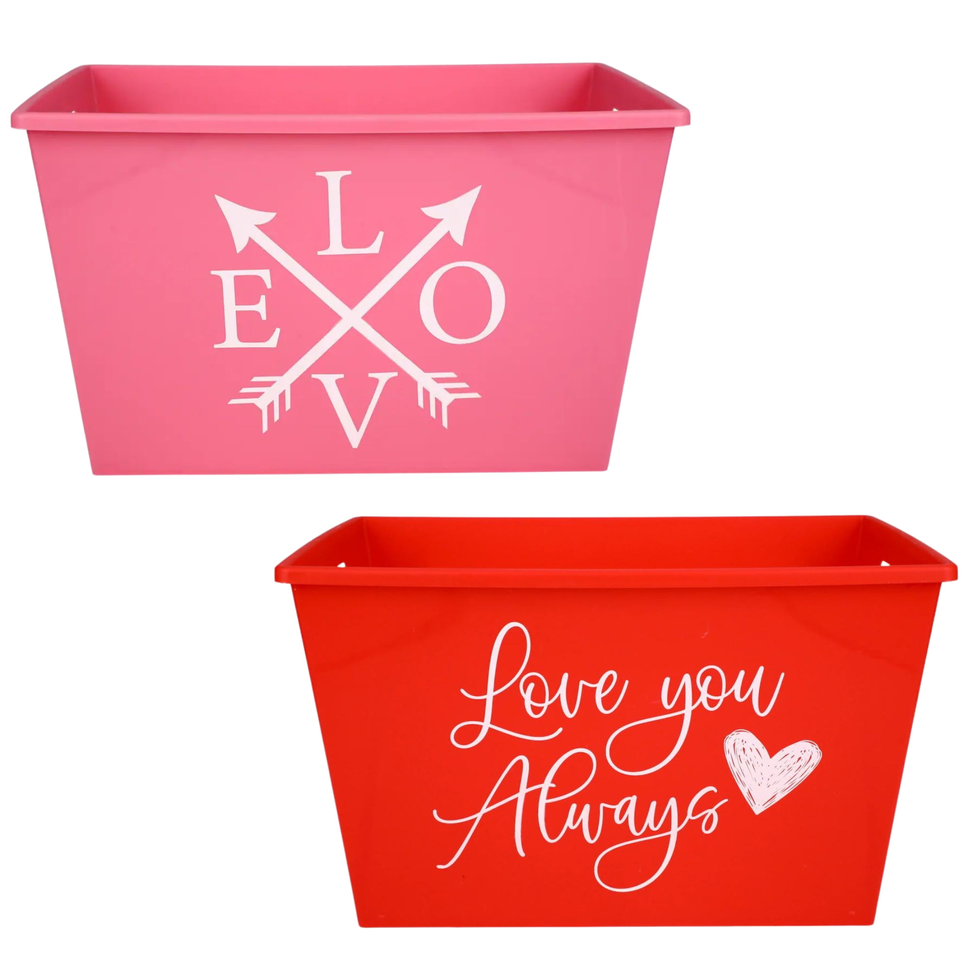 A1U Valentine's Day Rectangular Bins, Assorted Holiday Themed-Party ...