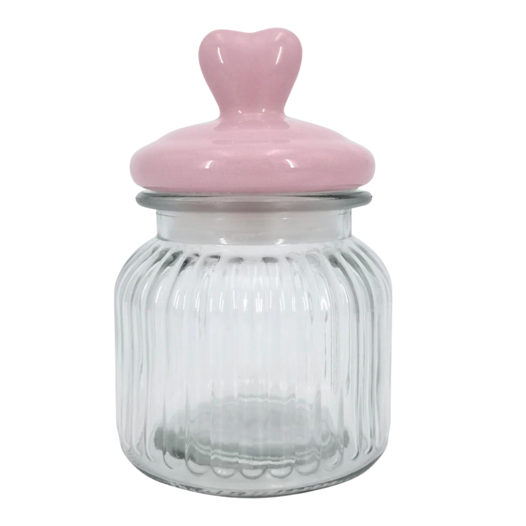A1U Valentine's Heart Shaped Candy & Office Storage Glass Container ...