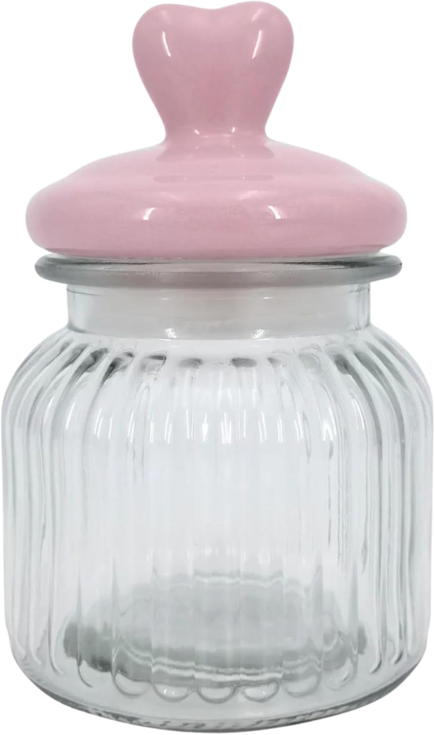 A1U Valentine's Glass Container with Heart Ceramic Lid, Themed-Party ...