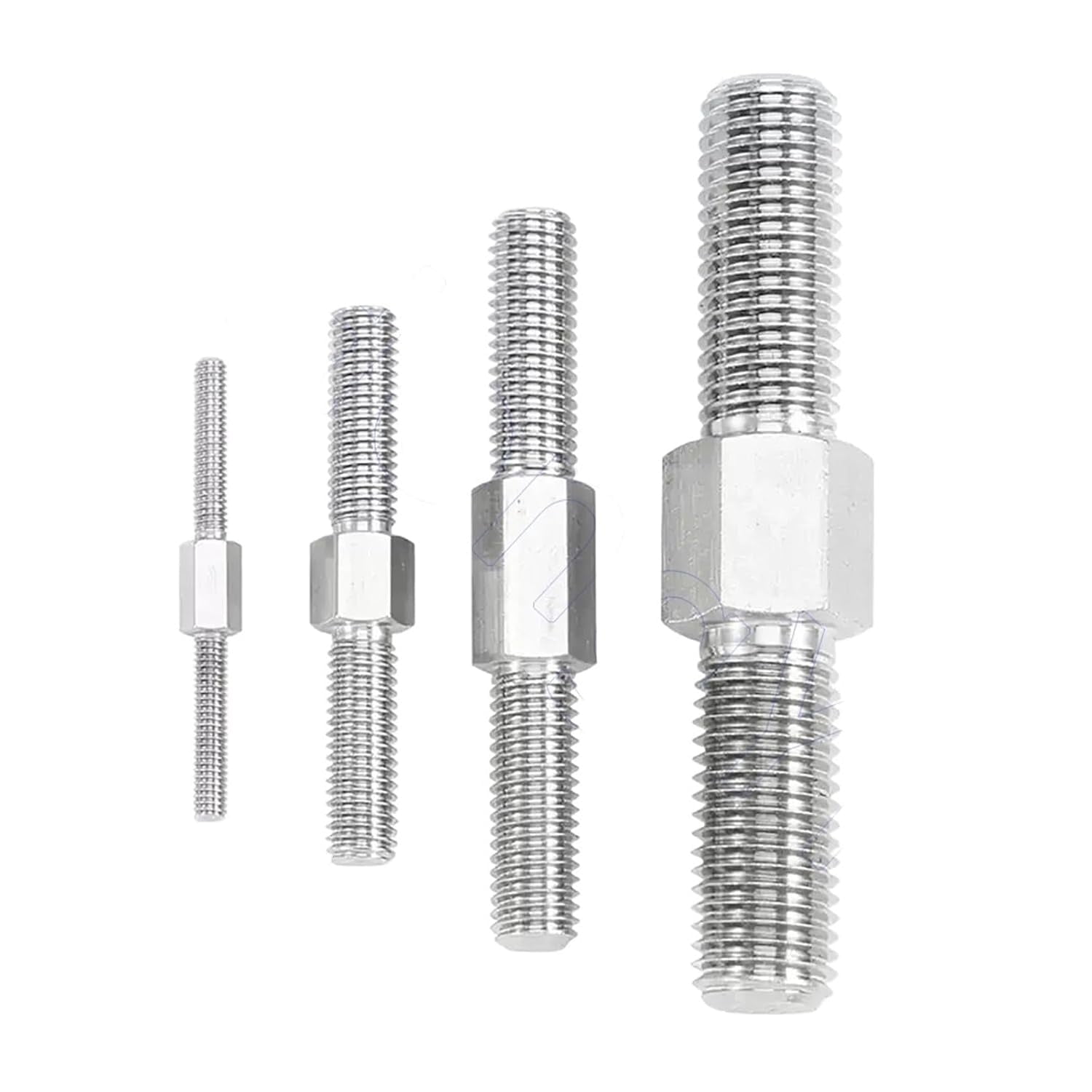 A2 304 Stainless Steel Left and Right Thread Dual Head Threaded Bar Double End Thread Rod Stud ...