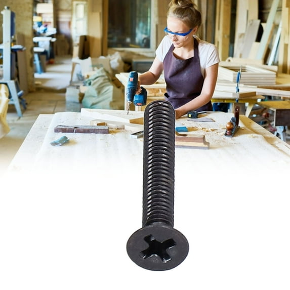 A2,70 Steel Countersunk Screws, 50Pcs M4 Cross Head, Black Zinc Plated ...