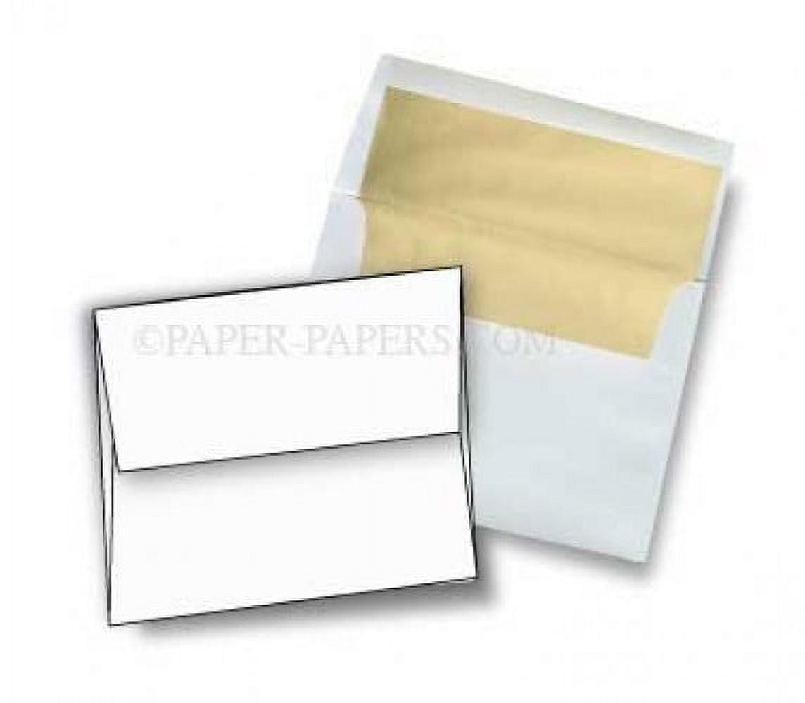 A2 FOIL LINED Envelopes - White (60T) Envelopes with Gold Foil Lining ...