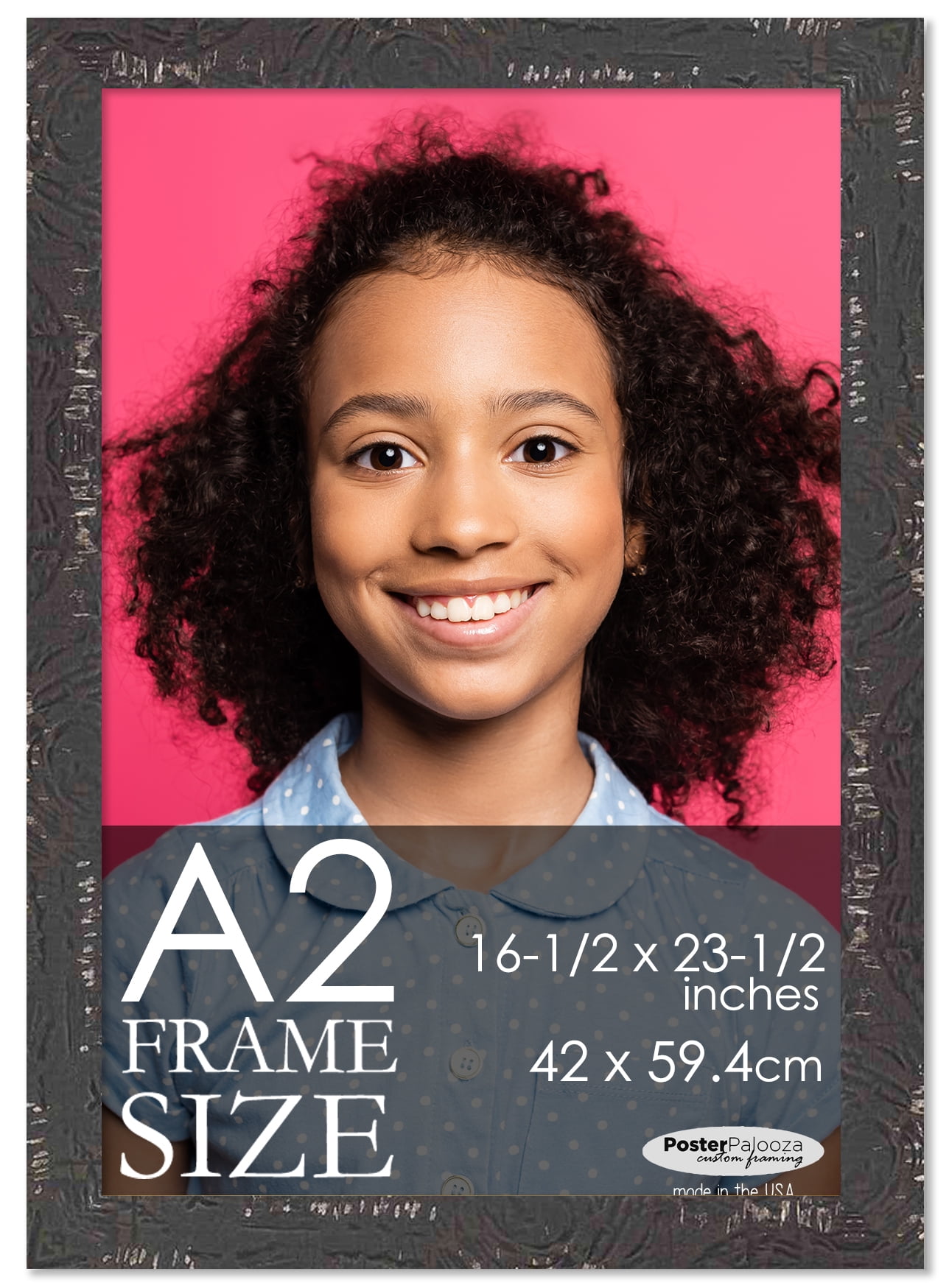 A2 Frame Black Rustic Farmhouse - Wood A2 Picture Frame For A2 Size ...